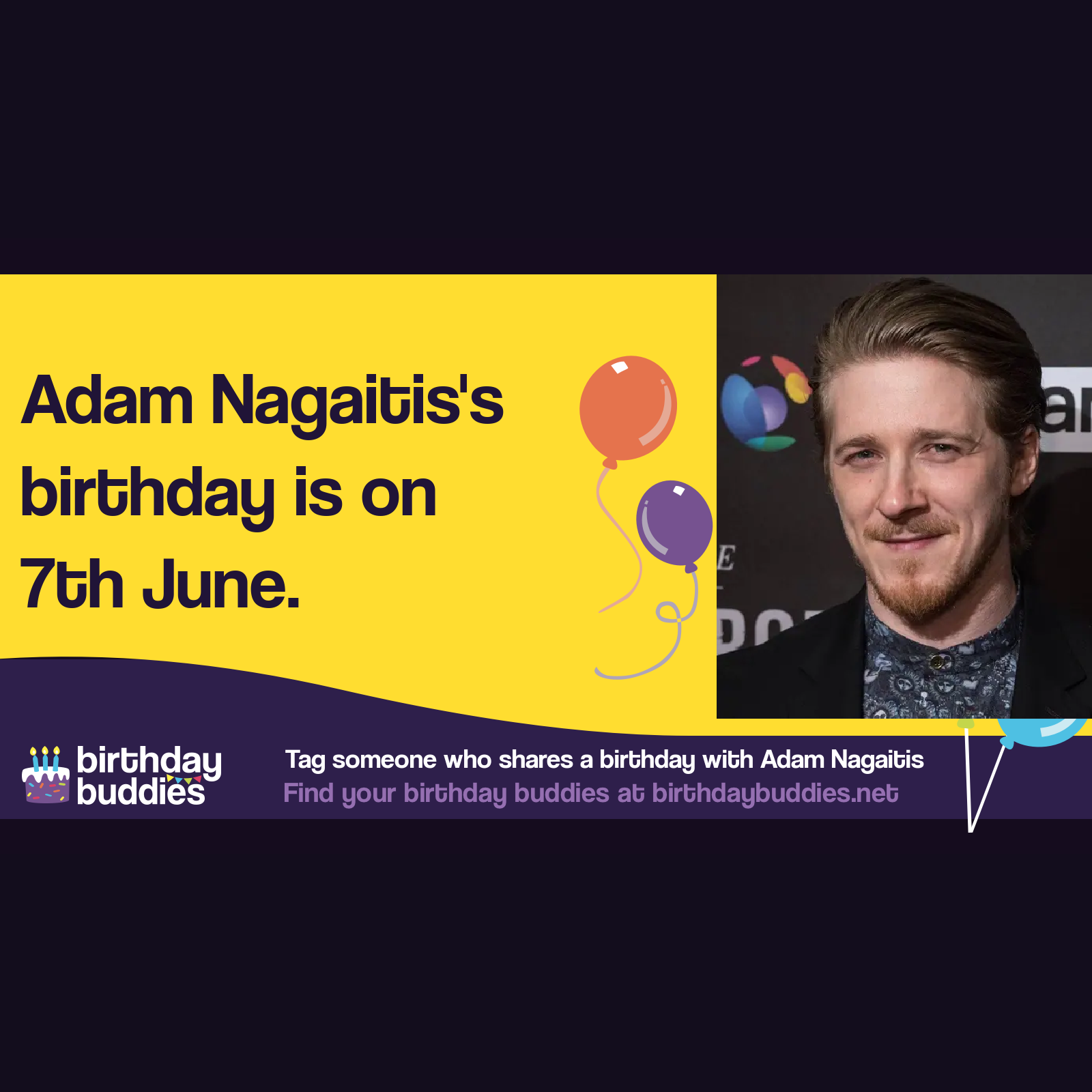 Adam Nagaitis's birthday is 7th June 1985