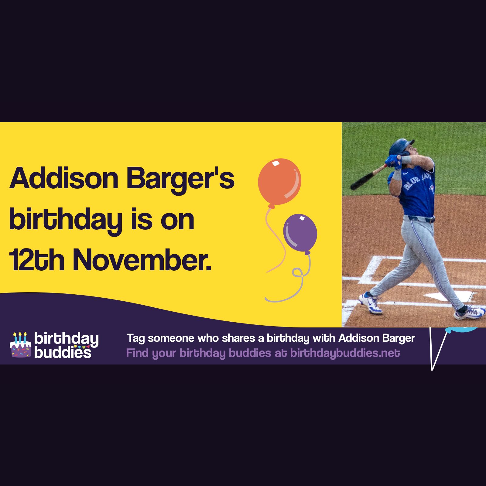 Addison Barger's birthday is 12th November 1999