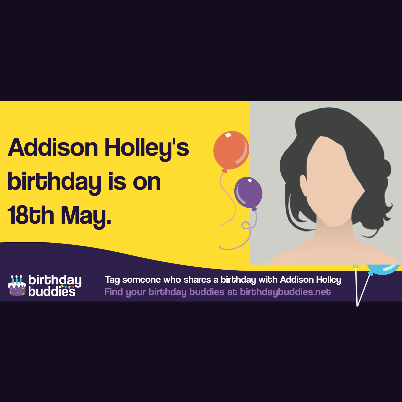 Addison Holley's birthday is 18th May 2000