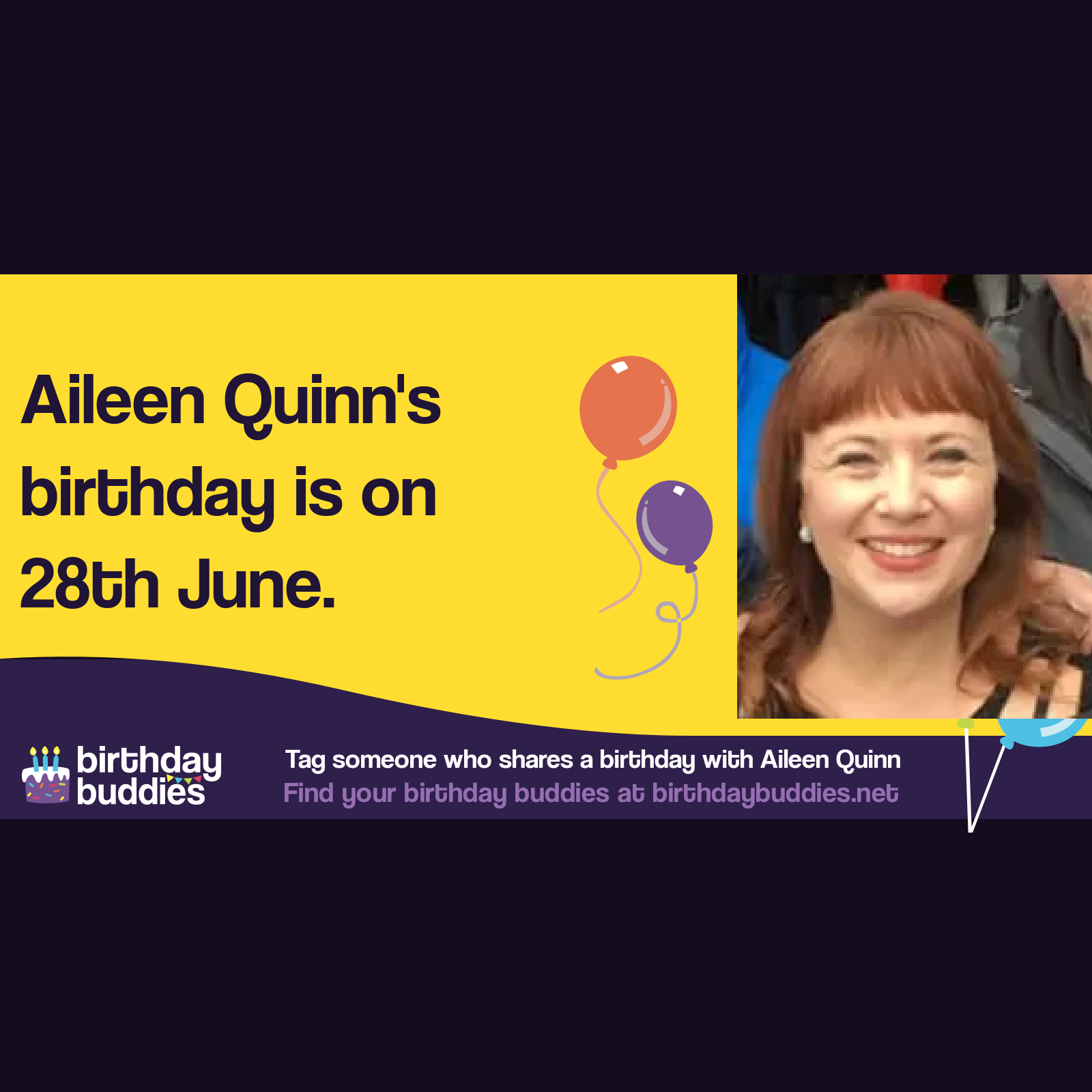 Aileen Quinn's birthday is 28th June 1971