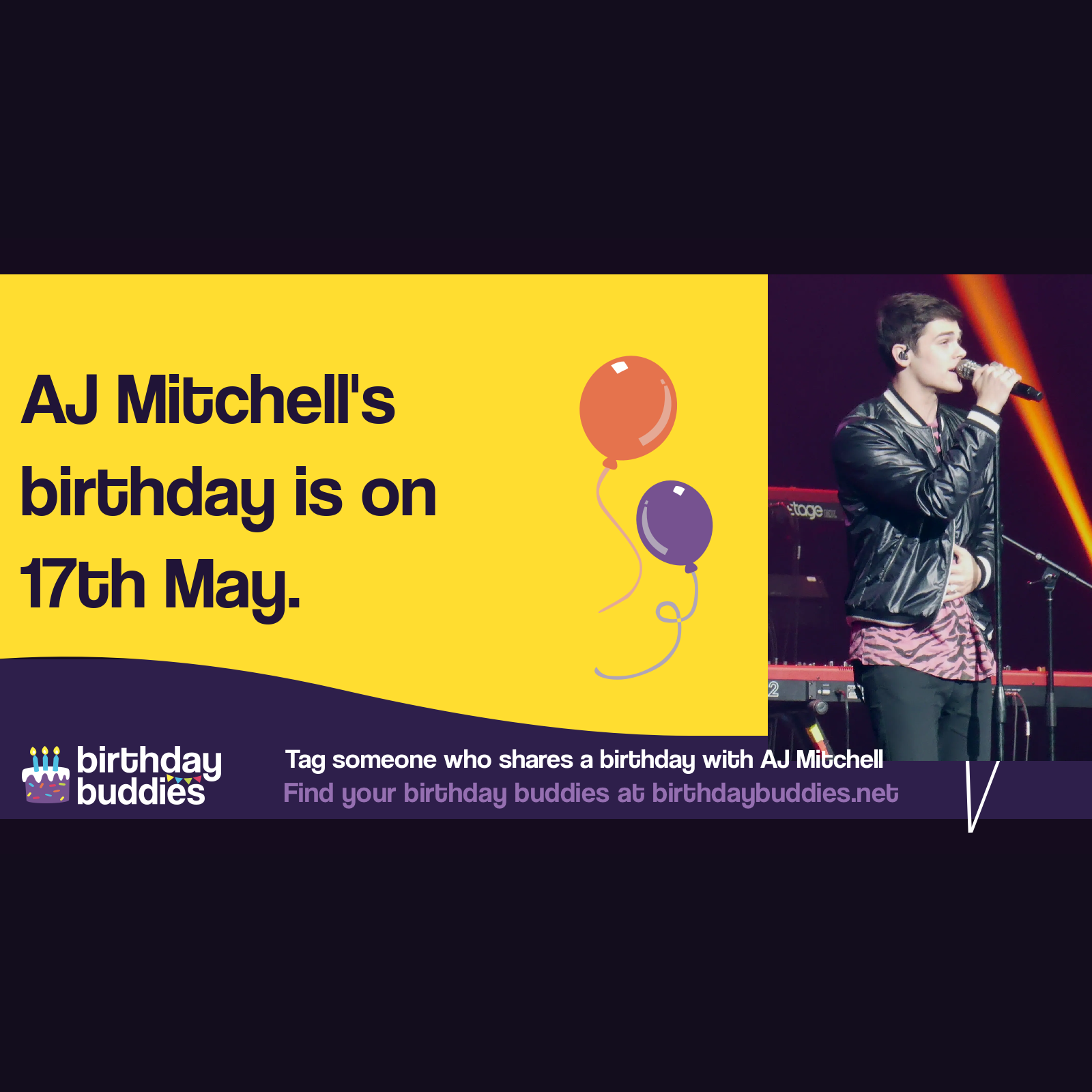 AJ Mitchell's birthday is 17th May 2001