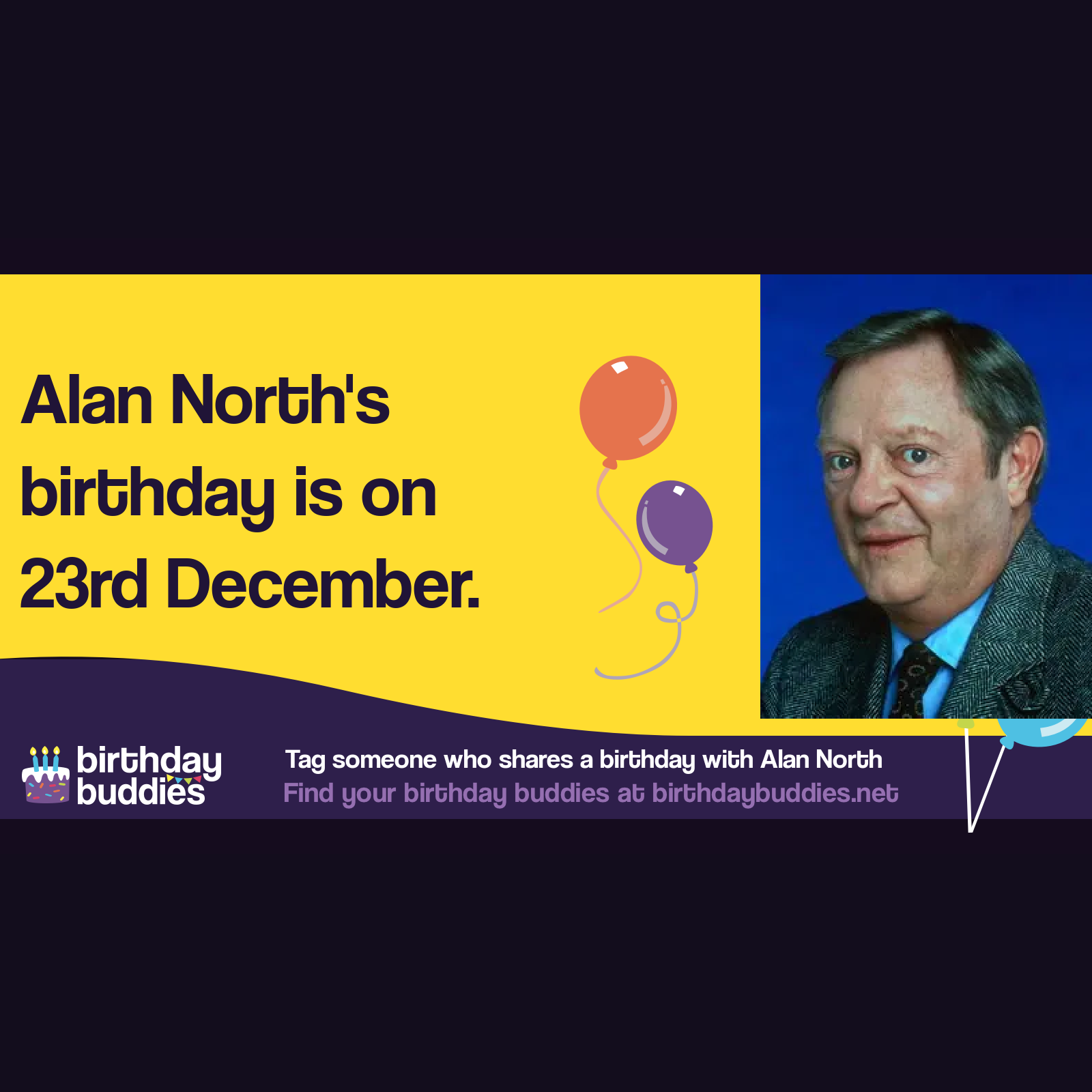 Alan North's birthday was 23rd December 1920
