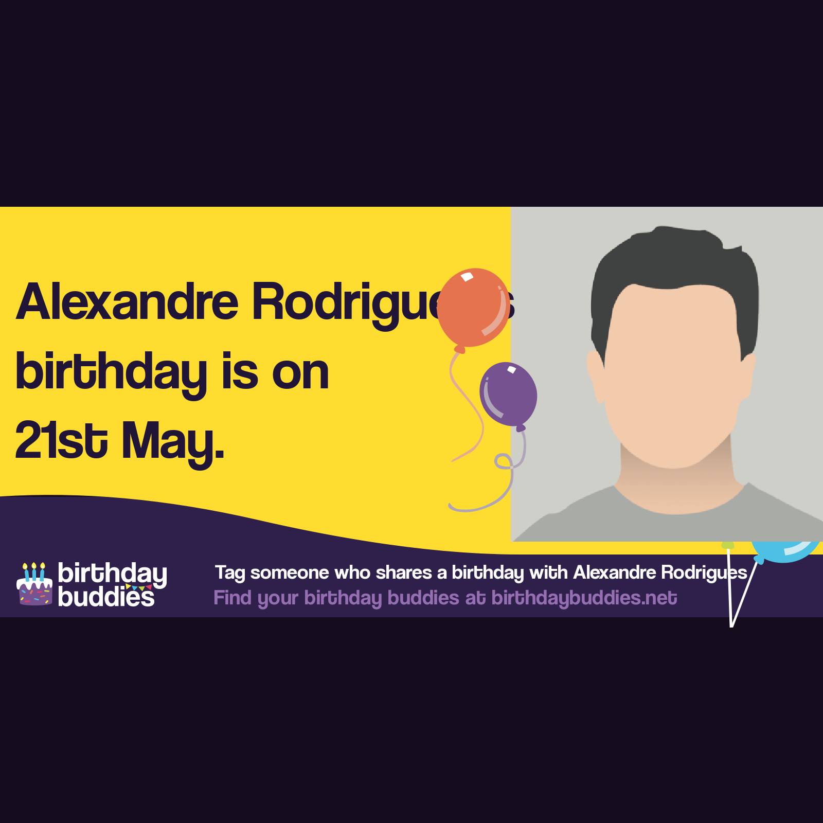 Alexandre Rodrigues's birthday is 21st May 1983