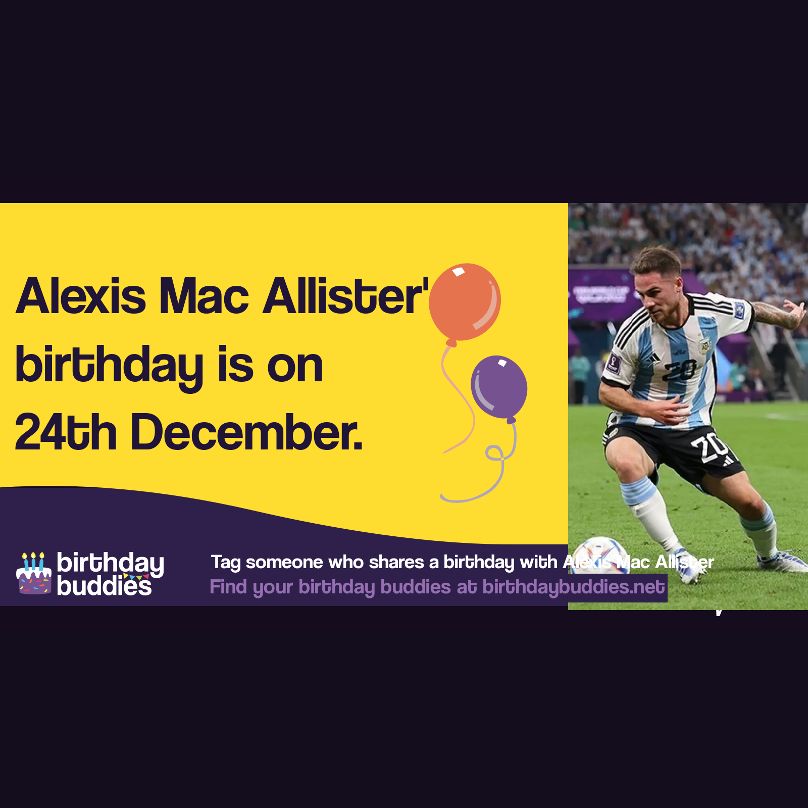 Alexis Mac Allister's birthday is 24th December 1998