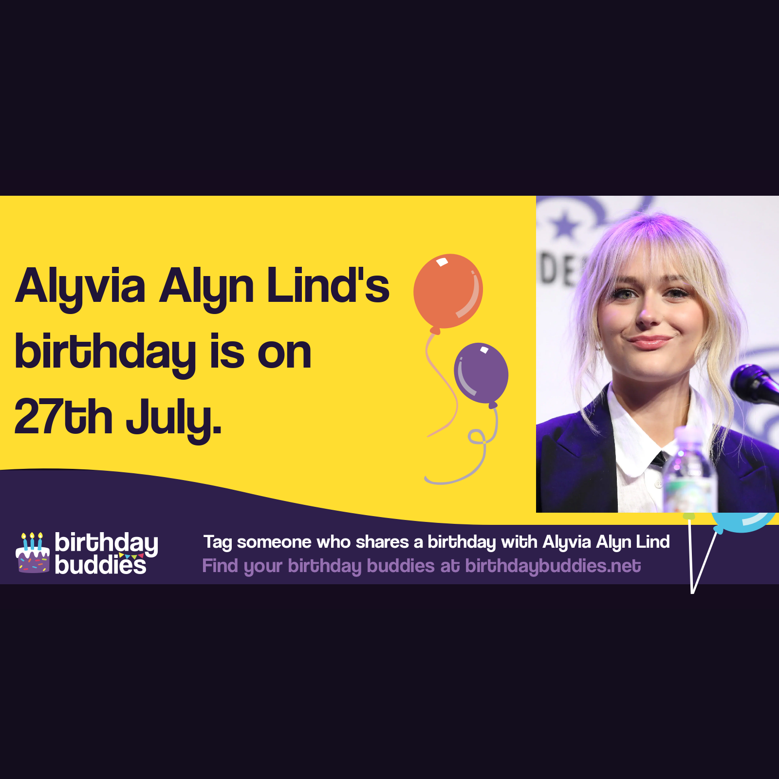 Alyvia Alyn Lind's birthday is 27th July 2007