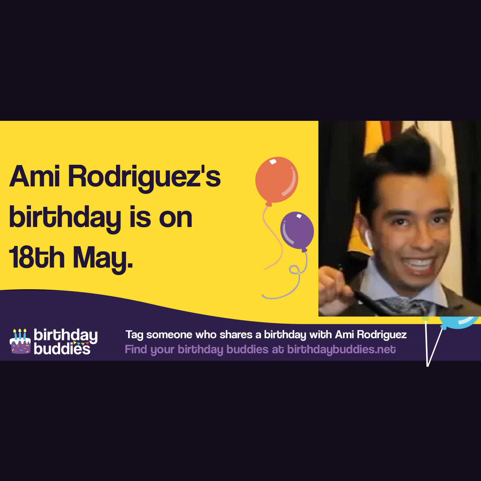 Ami Rodríguez's birthday is 18th May 1994