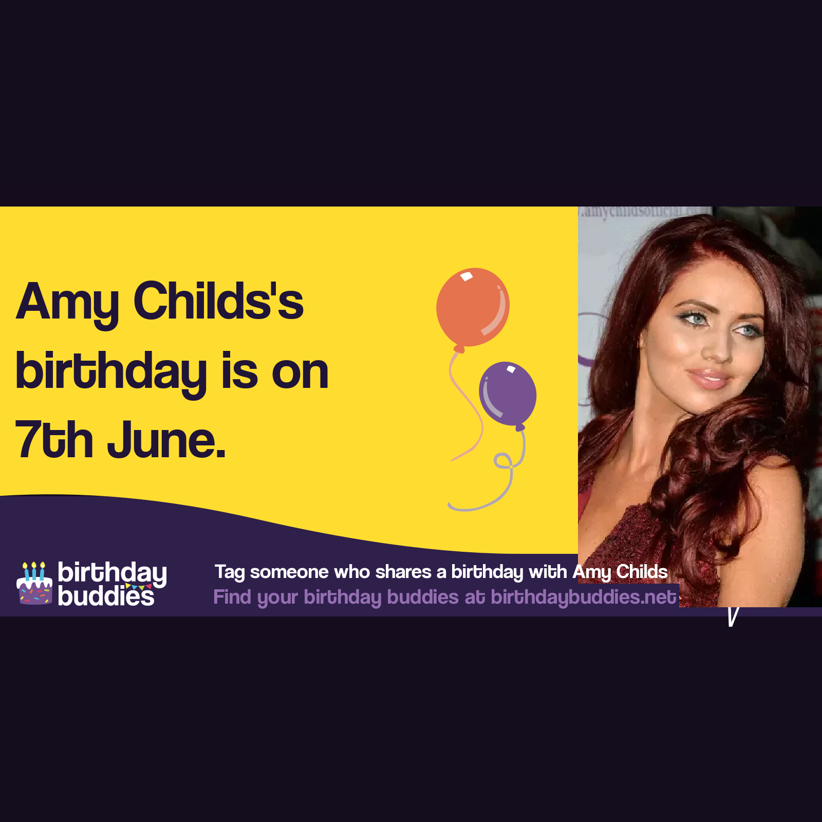 Amy Childs's birthday is 7th June 1990