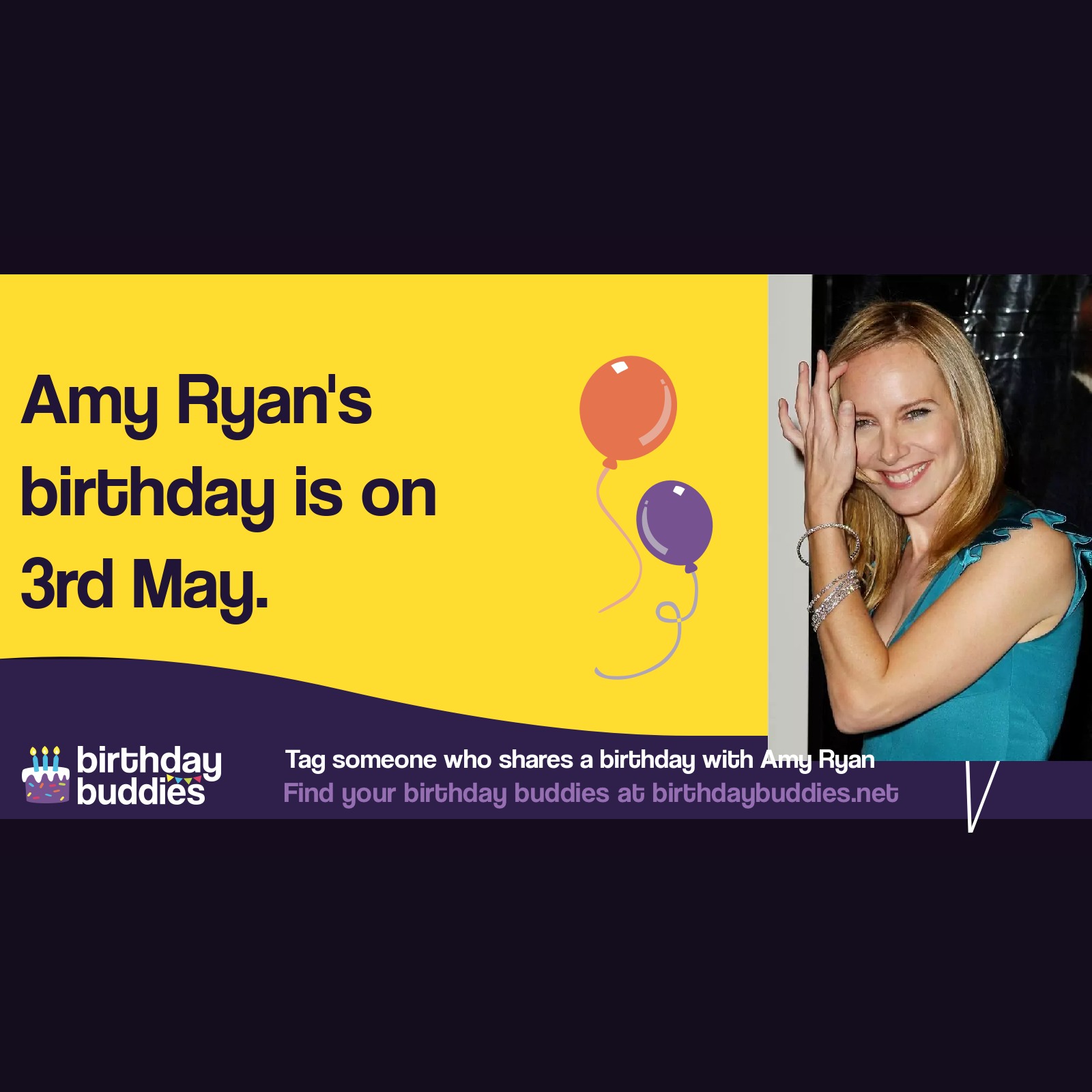 Amy Ryan's birthday is 3rd May 1969