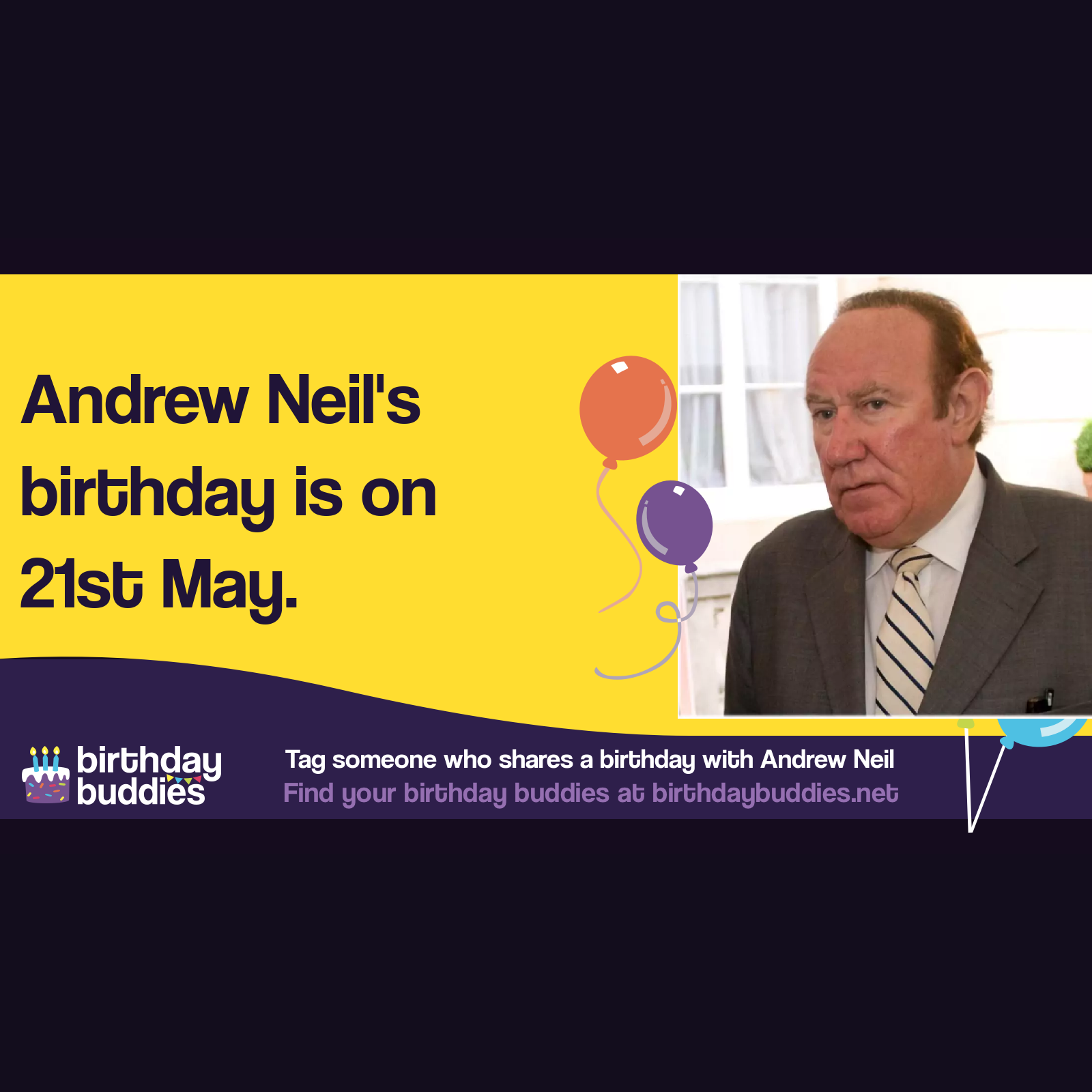 Andrew Neil's birthday is 21st May 1949
