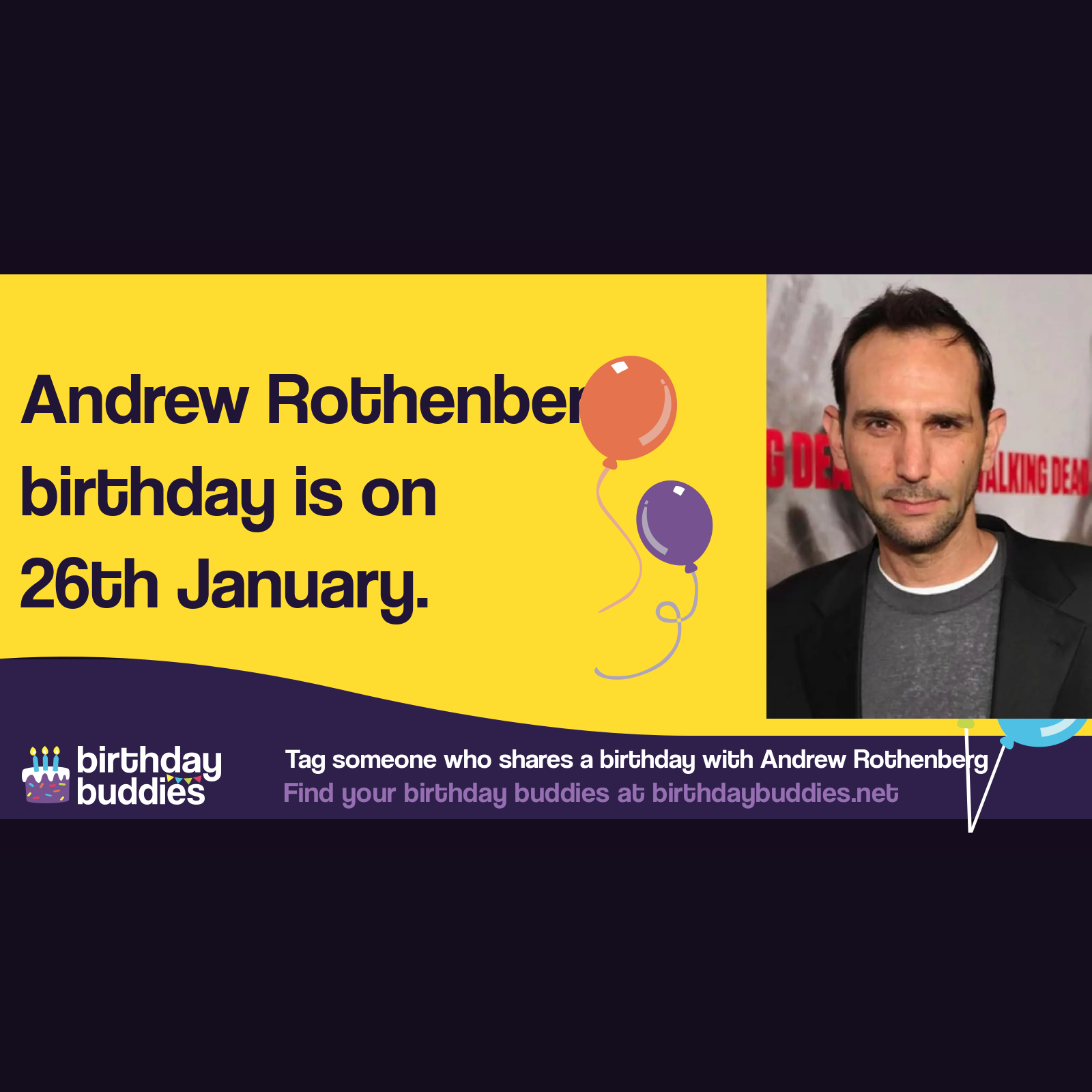 Andrew Rothenberg's birthday is 26th January 1969