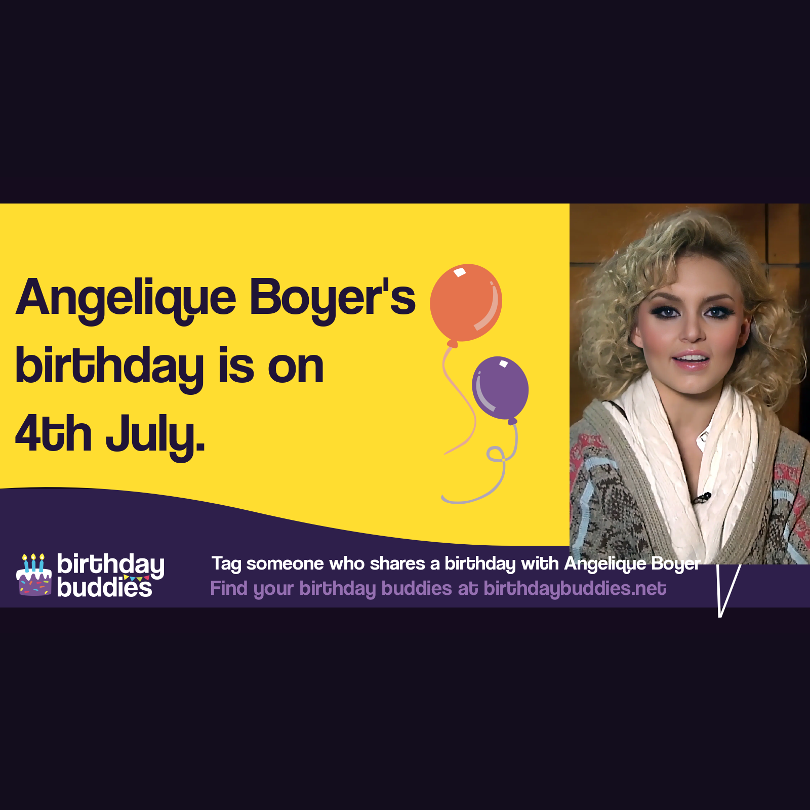 Angelique Boyer's birthday is 4th July 1988