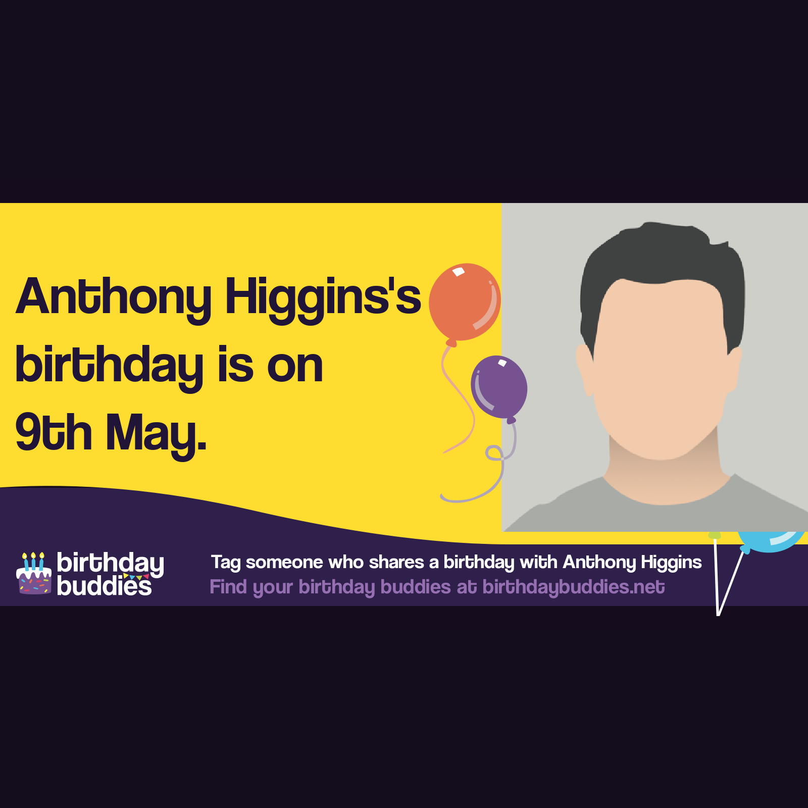 Anthony Higgins's birthday is 9th May 1947