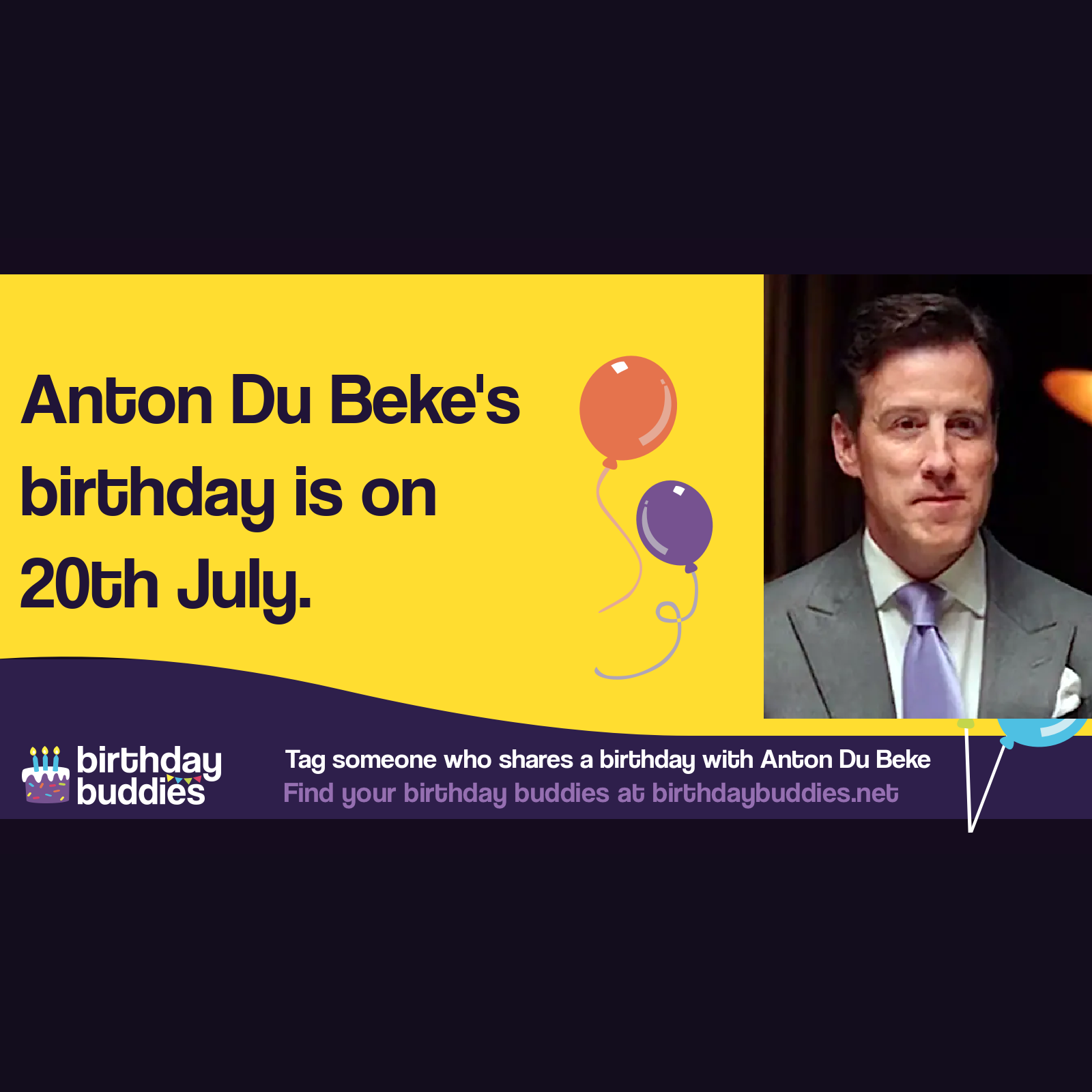 Anton Du Beke's birthday is 20th July 1966