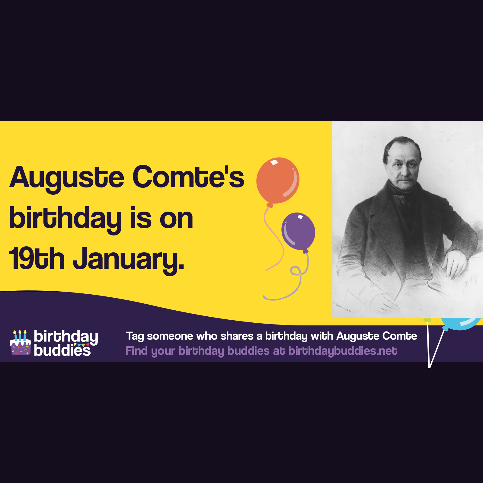 Auguste Comte's birthday was 19th January 1798
