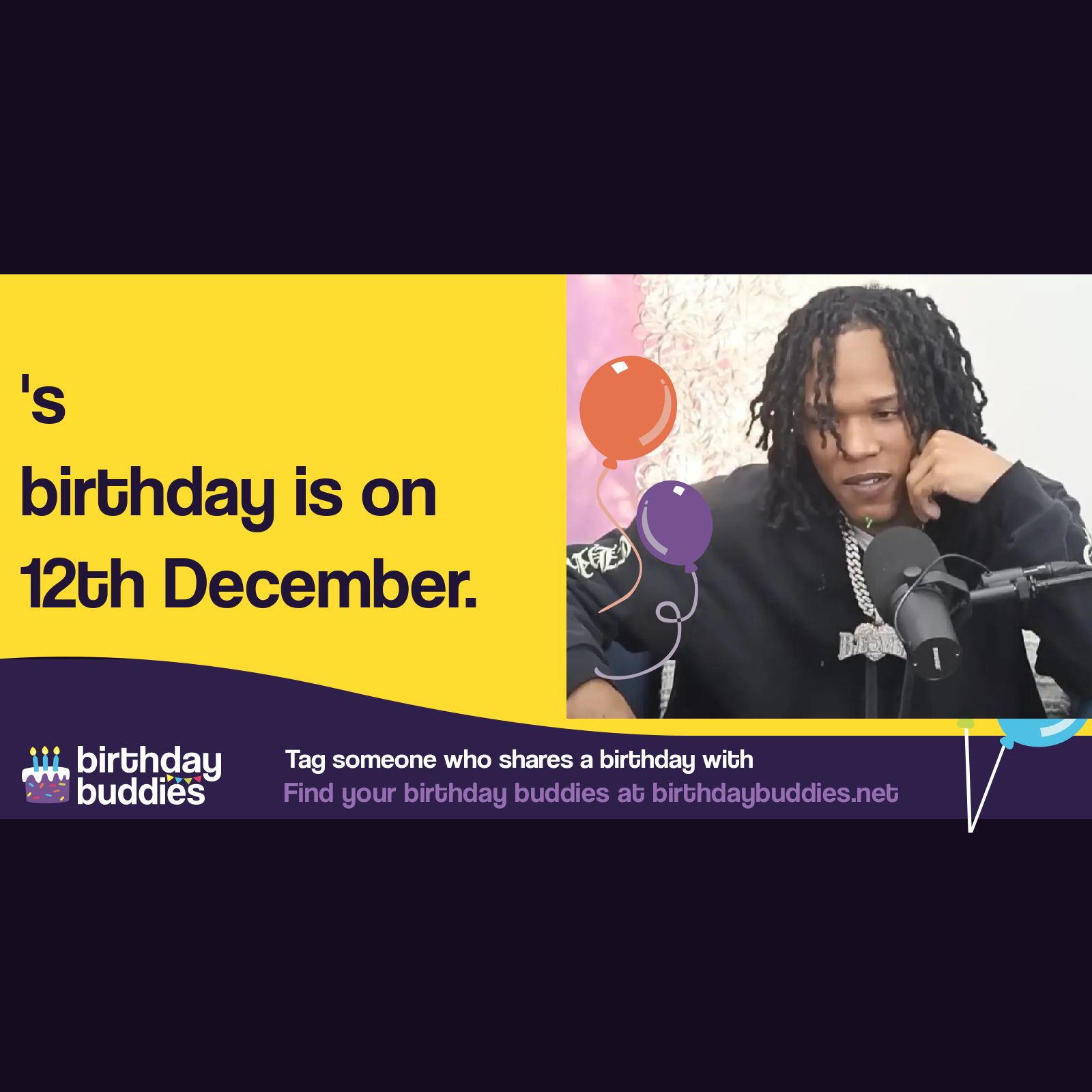 's birthday is 12th December 2000