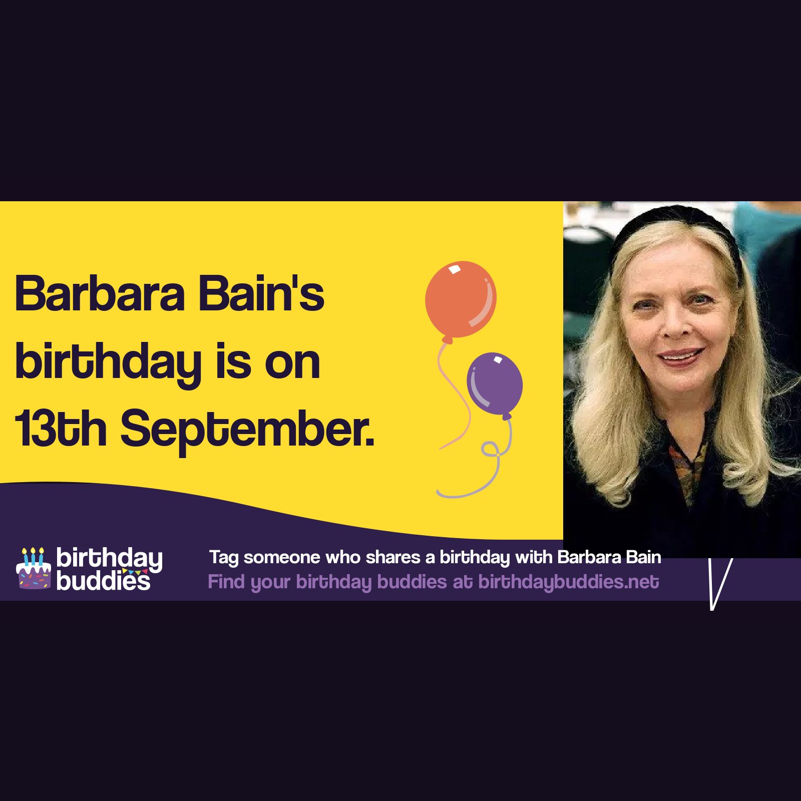 Barbara Bain's birthday is 13th September 1931
