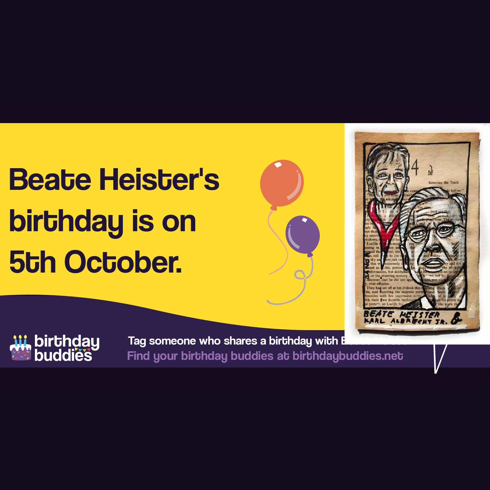 Beate Heister's birthday is 5th October 1951