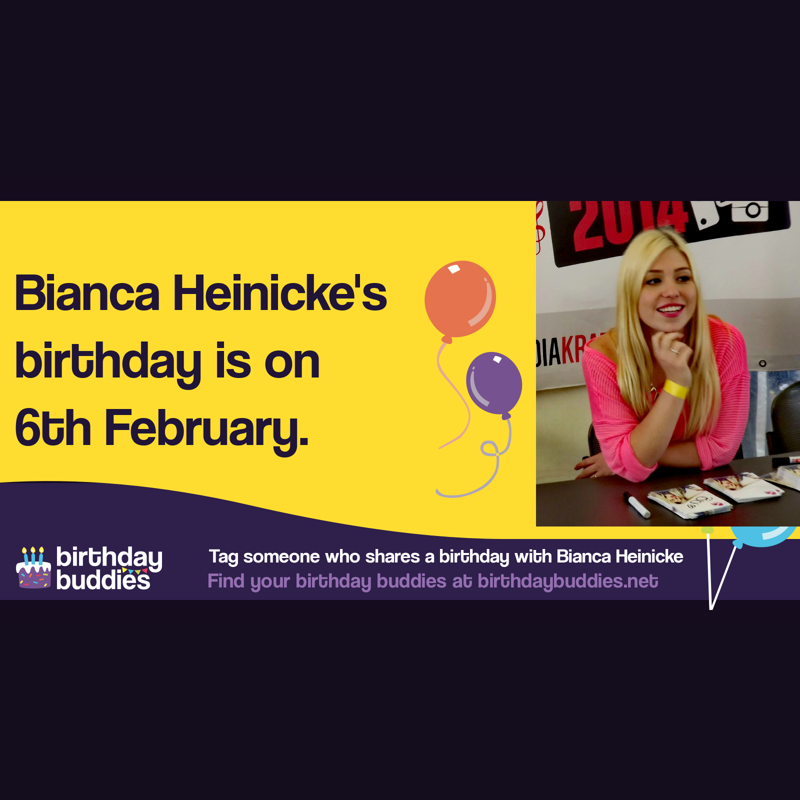 Bianca Heinicke's birthday is 6th February 1993