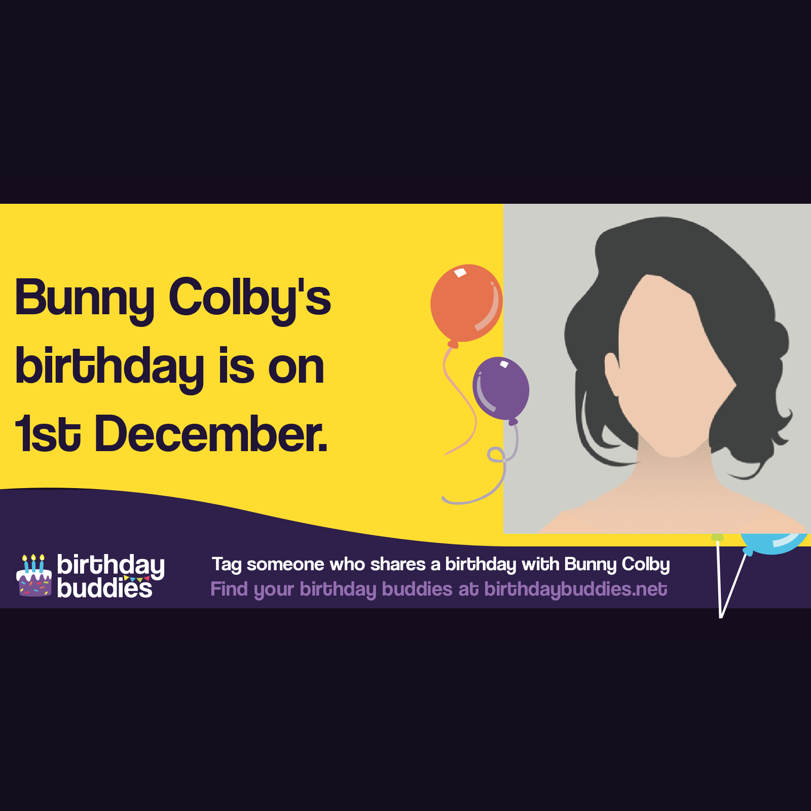 Bunny Colby's birthday is 1st December 1992