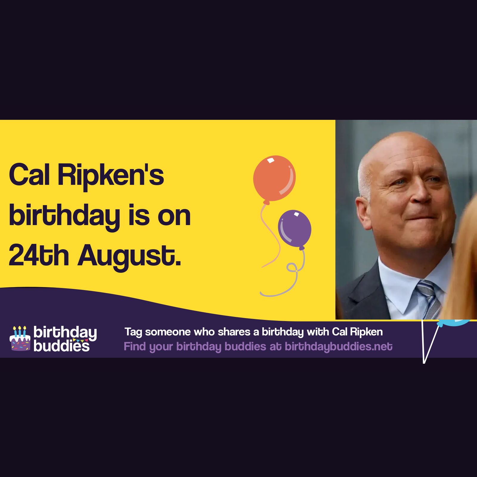 Cal Ripken's birthday is 24th August 1960