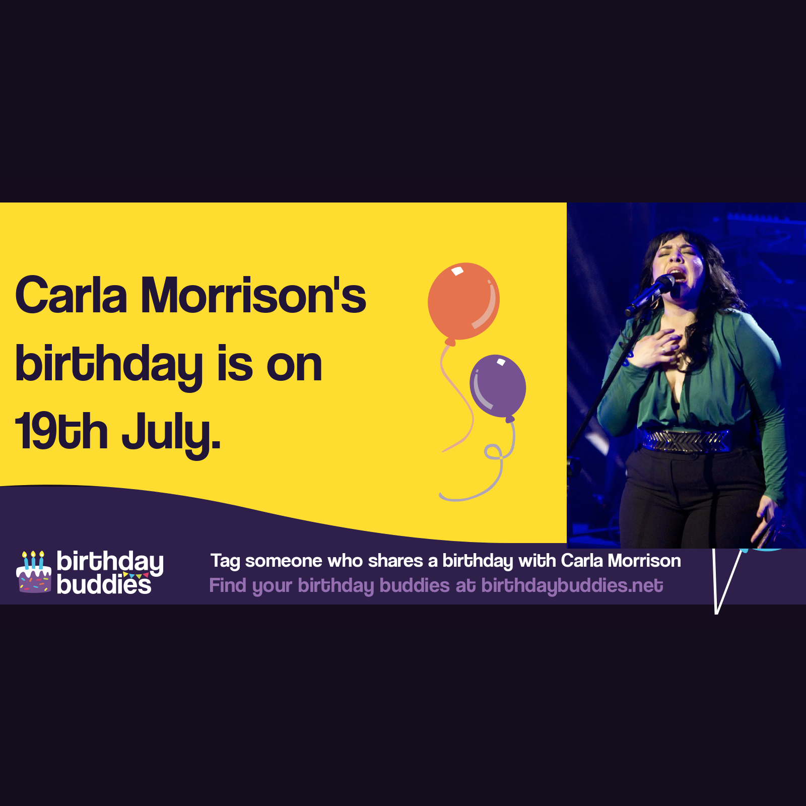 Carla Morrison's birthday is 19th July 1986