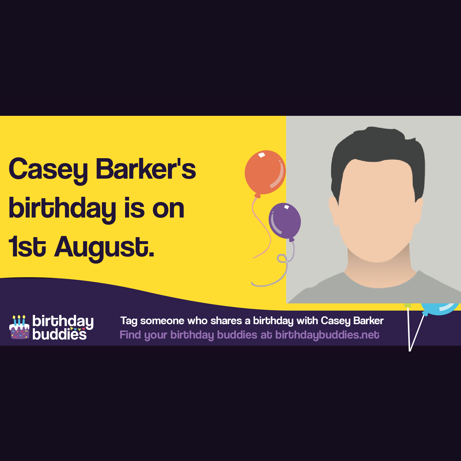 Casey Barker's birthday is 1st August 1995