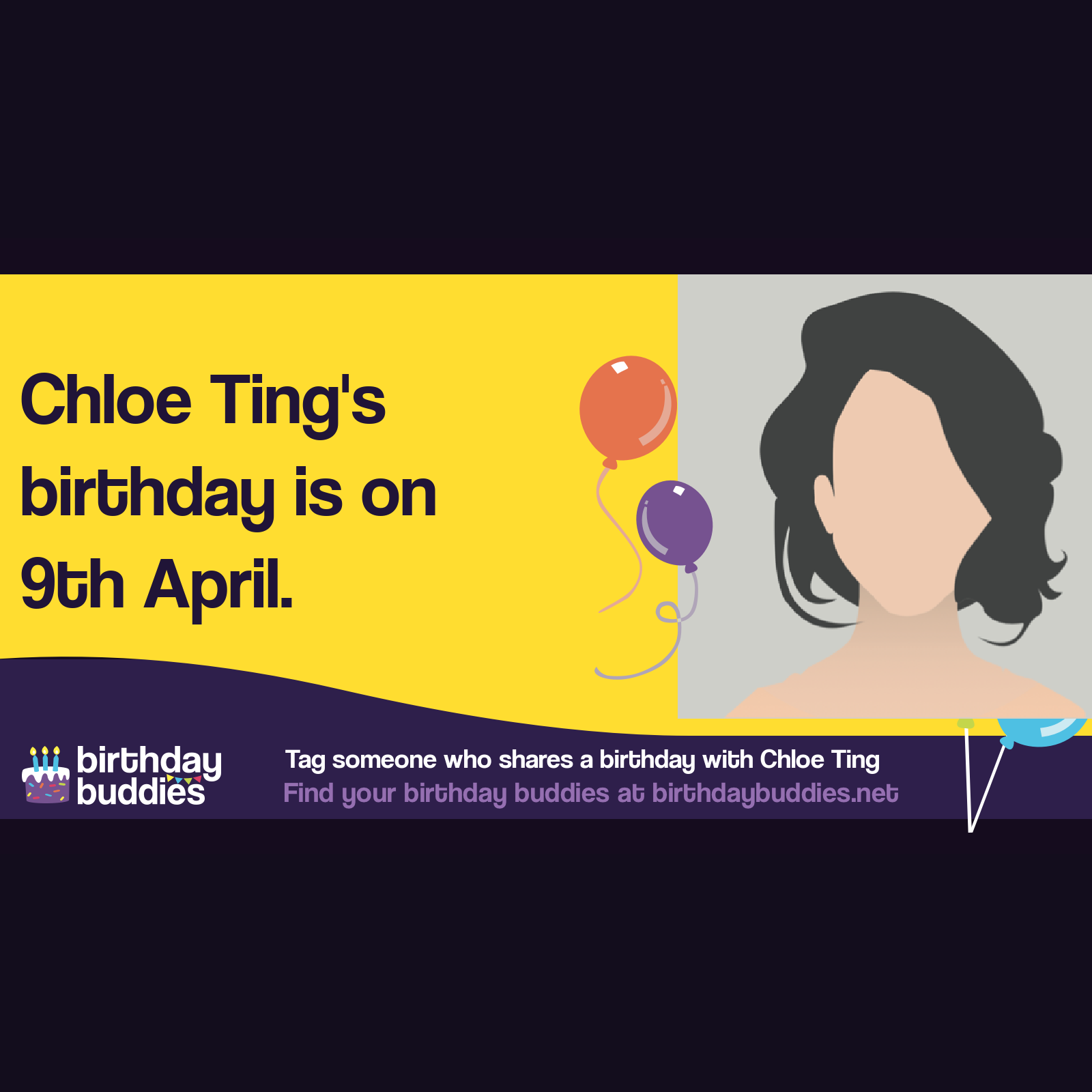 Chloe Ting's birthday is 9th April 1986