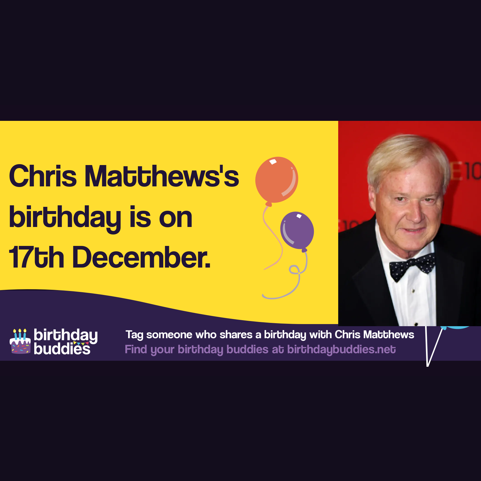 Chris Matthews's birthday is 17th December 1945