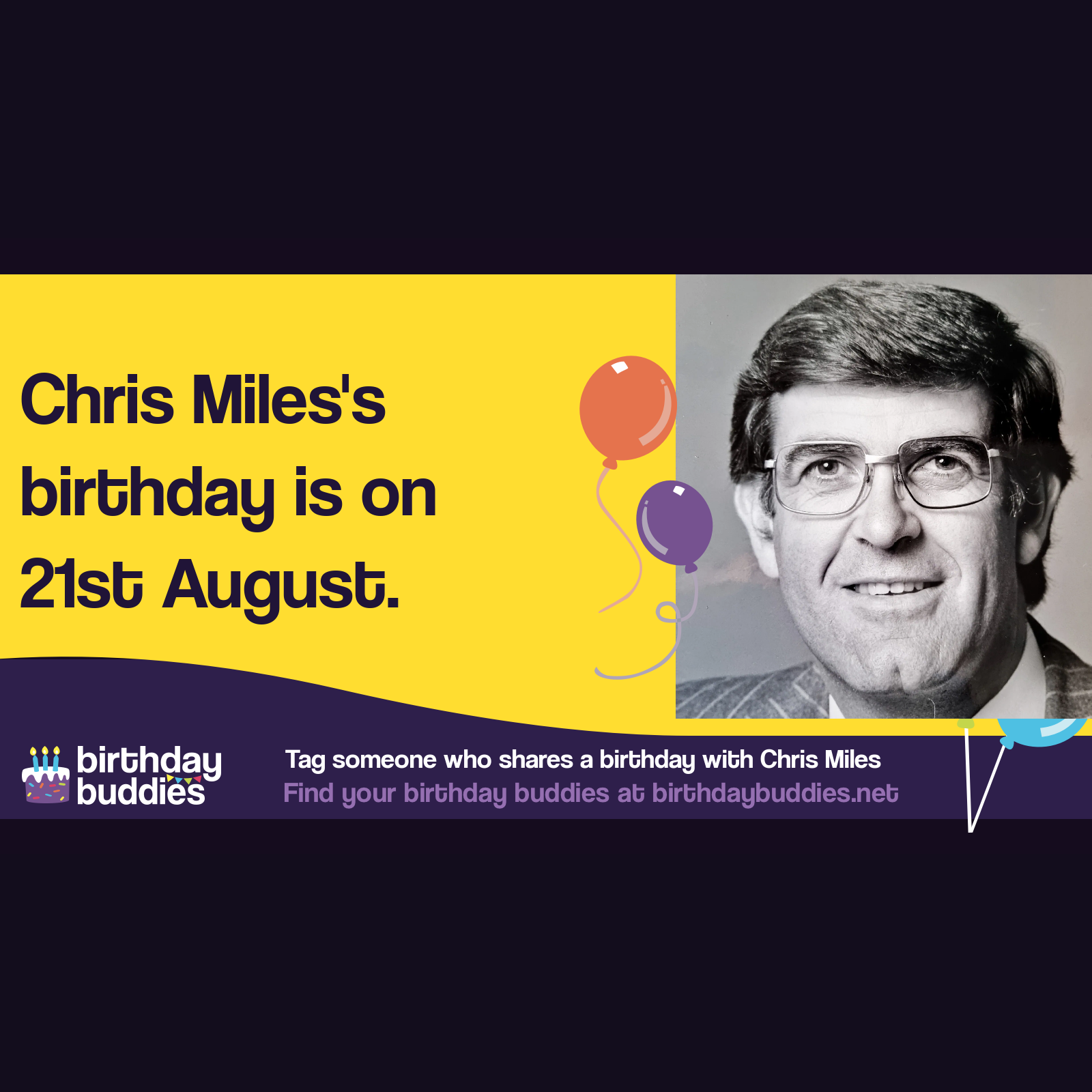 Chris Miles S Birthday Is 21st August 1947