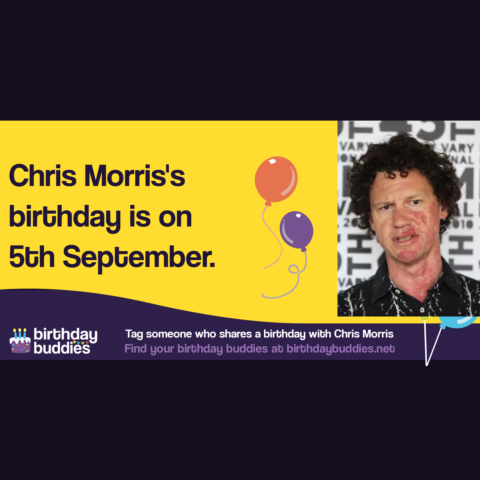 Chris Morris's birthday is 5th September 1962