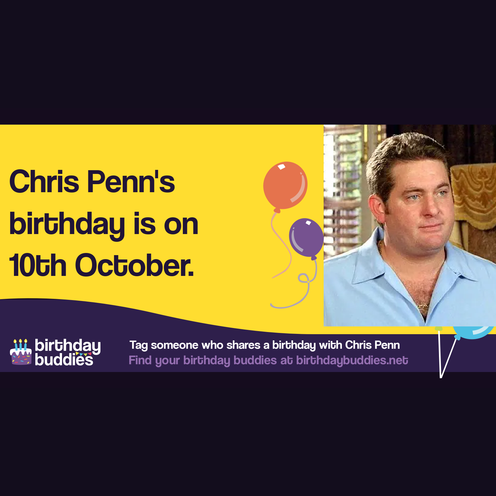 Chris Penn's birthday was 10th October 1965