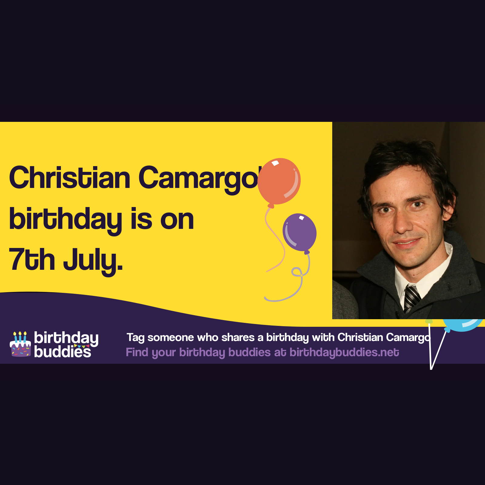 Christian Camargo's birthday is 7th July 1971