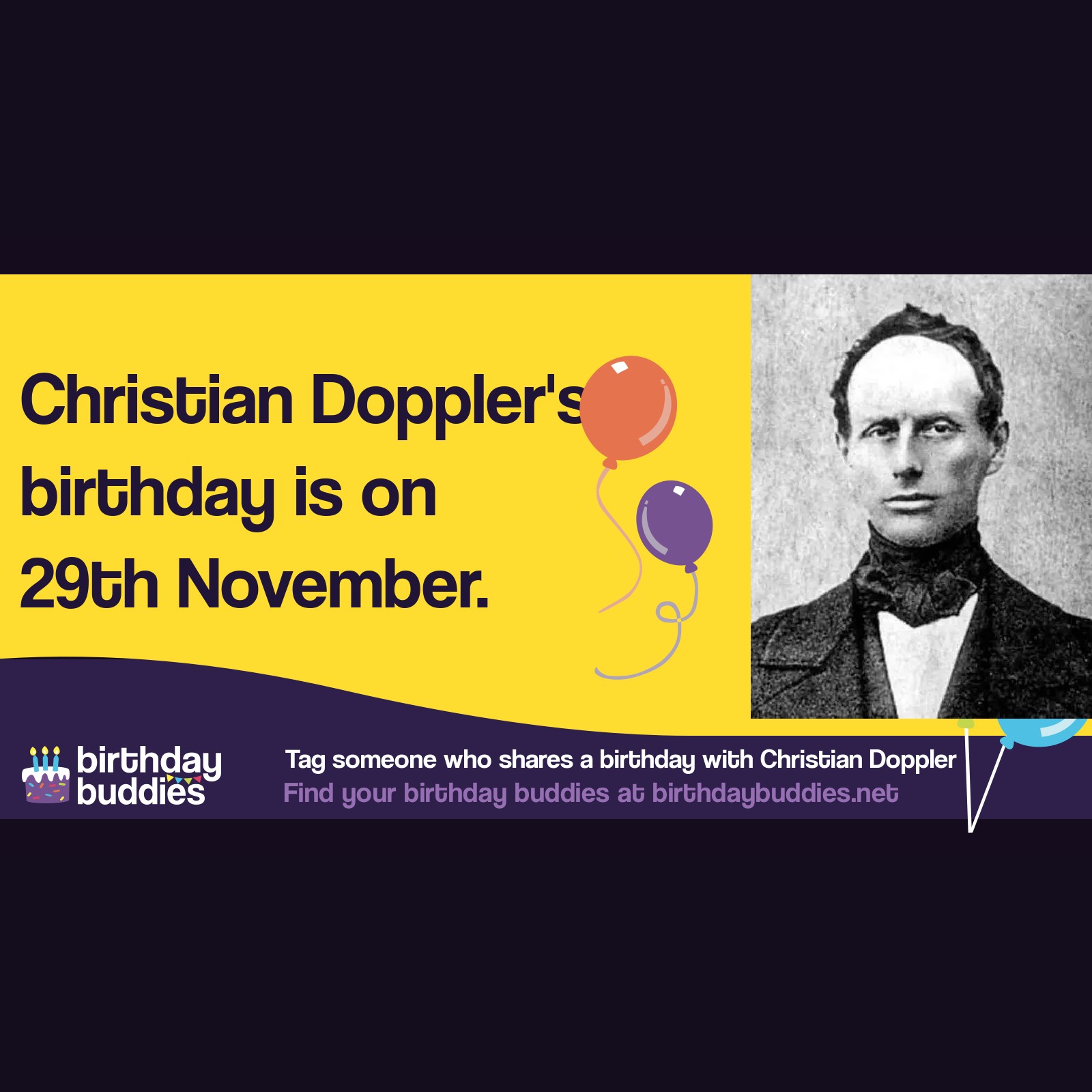 Christian Doppler's birthday was 29th November 1803