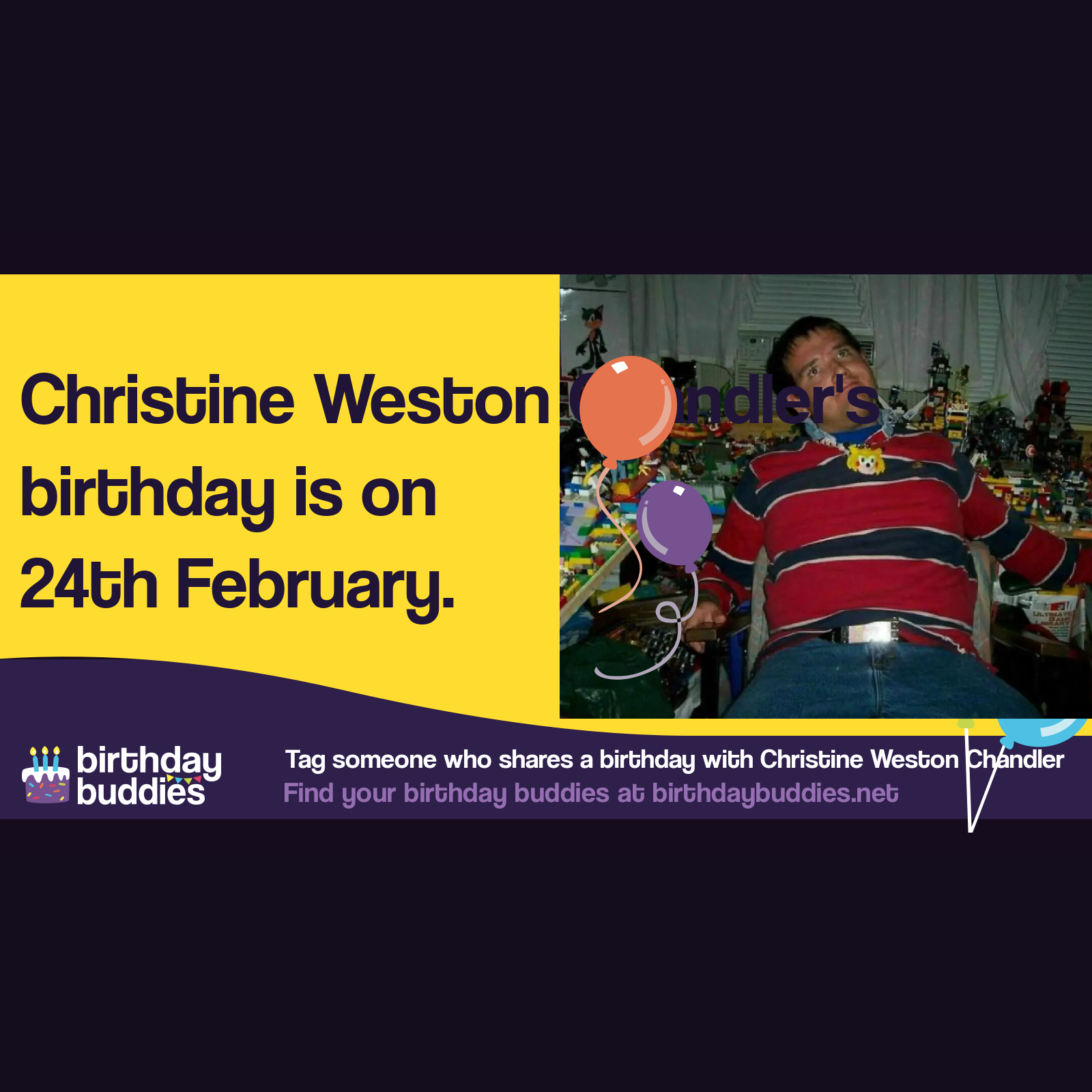 Christine Weston Chandler's birthday is 24th February 1982
