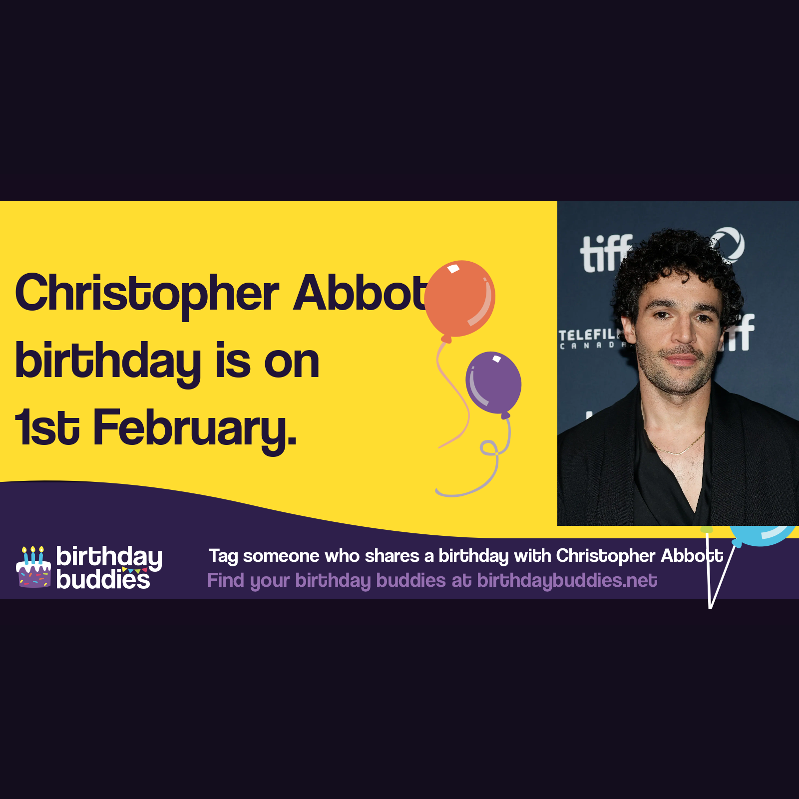 Christopher Abbott's birthday is 1st February 1986