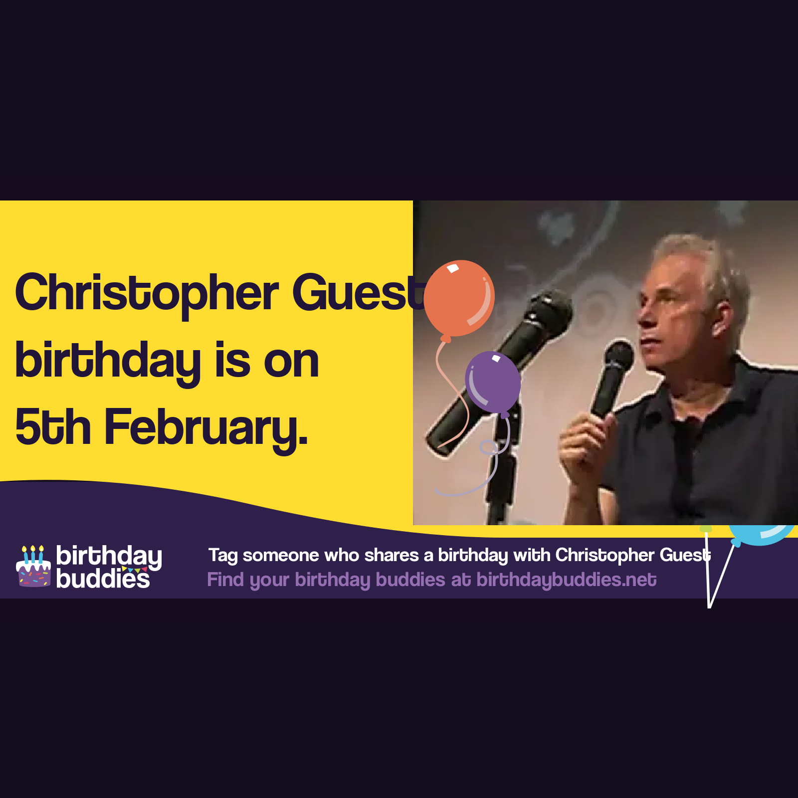 Christopher Guest's birthday is 5th February 1948