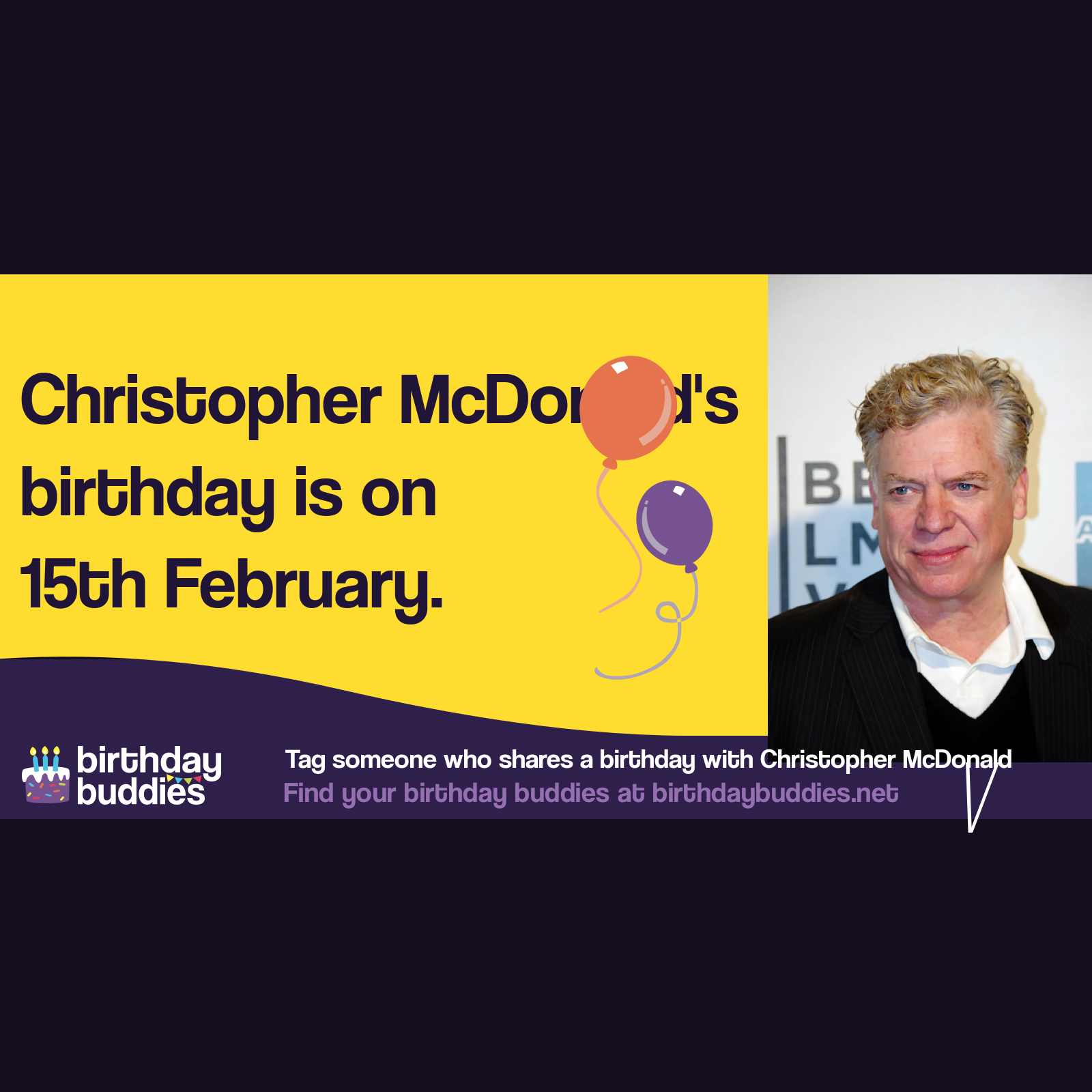Christopher McDonald's birthday is 15th February 1955