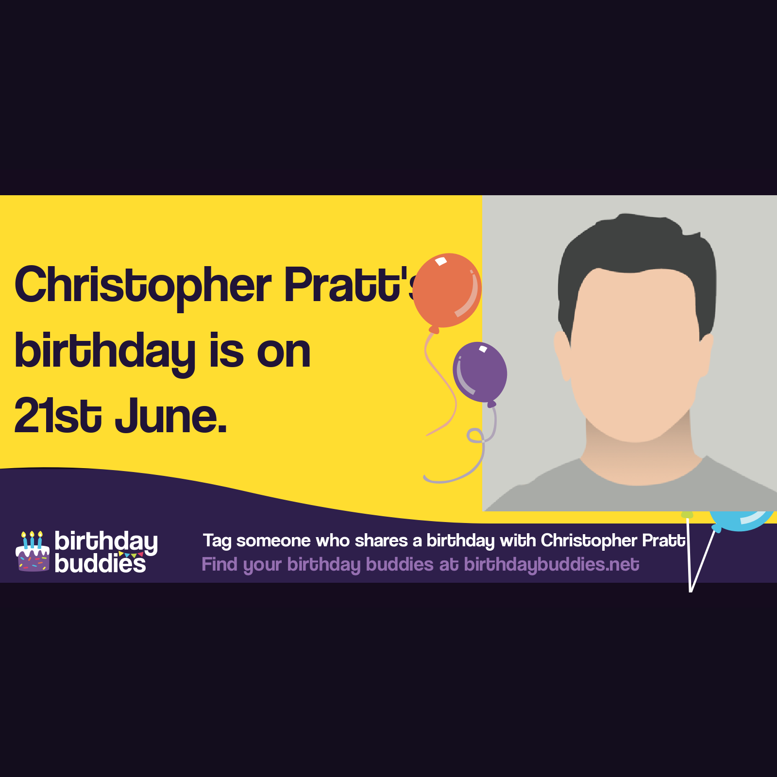 Christopher Pratt's birthday is 21st June 1979