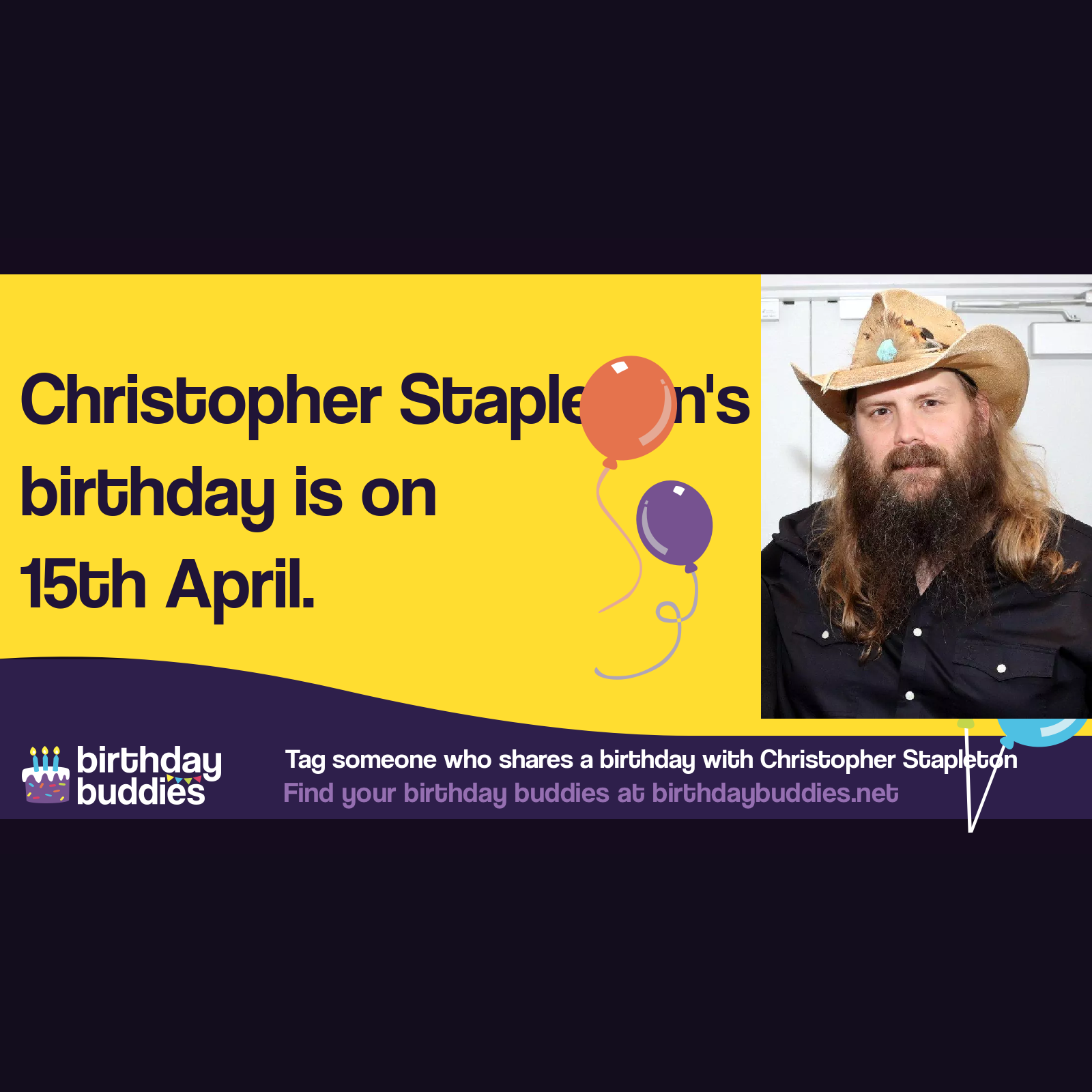 Christopher Stapleton's birthday is 15th April 1978