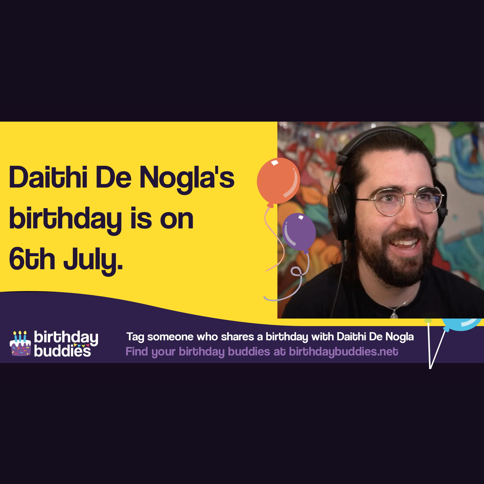 Daithi De Nogla's birthday is 6th July 1992