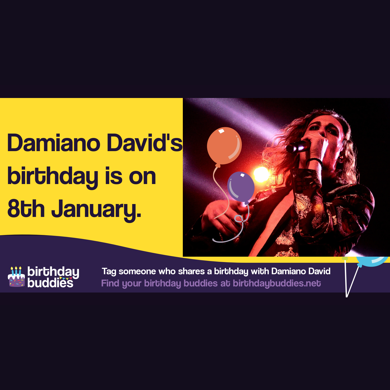 Damiano David's birthday is 8th January 1999