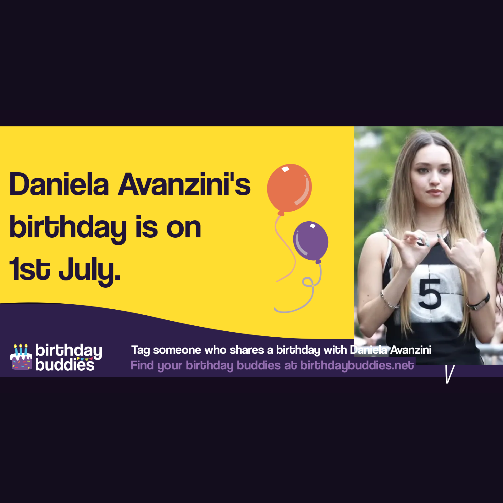 Daniela Avanzini's birthday is 1st July 2004