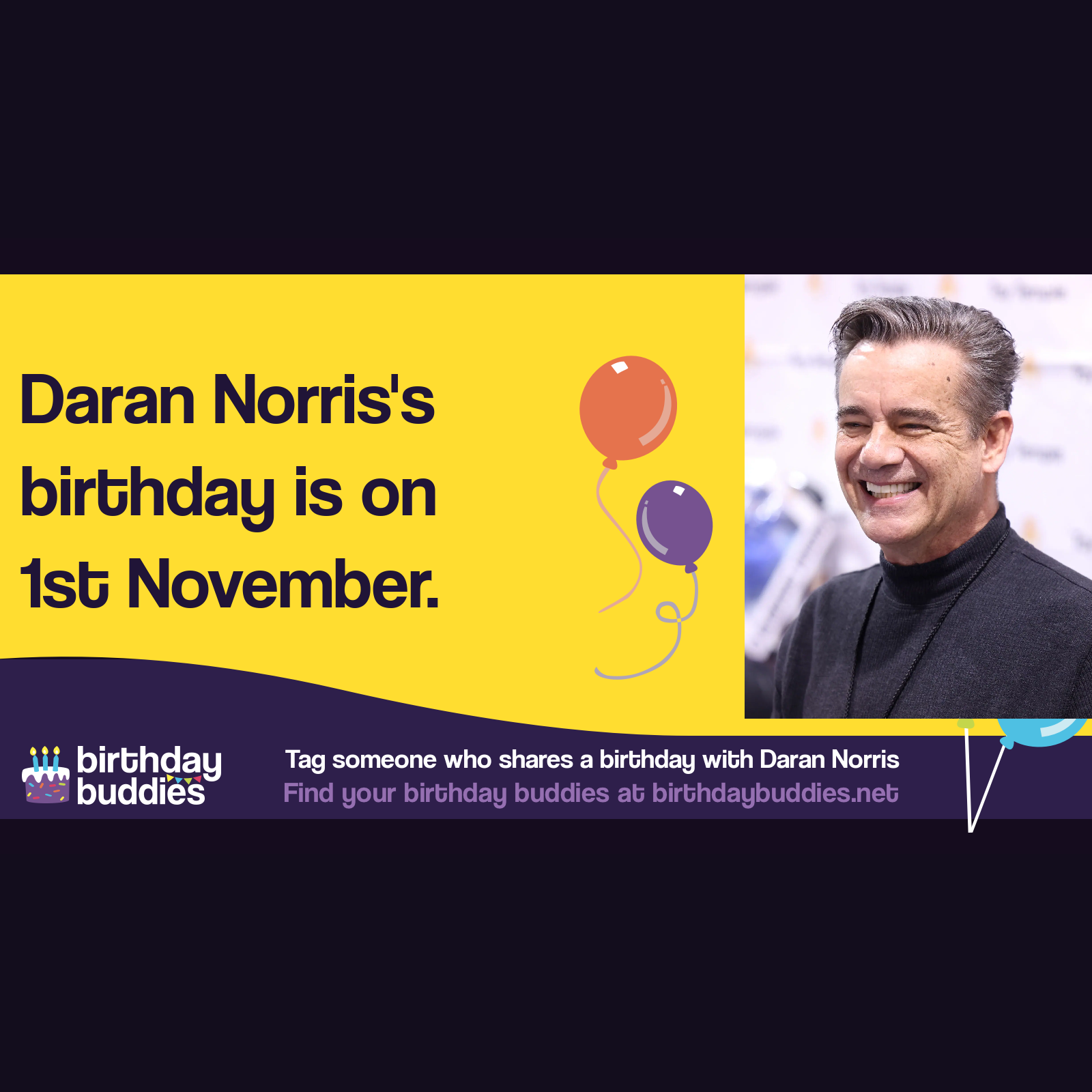 Daran Norris's birthday is 1st November 1964