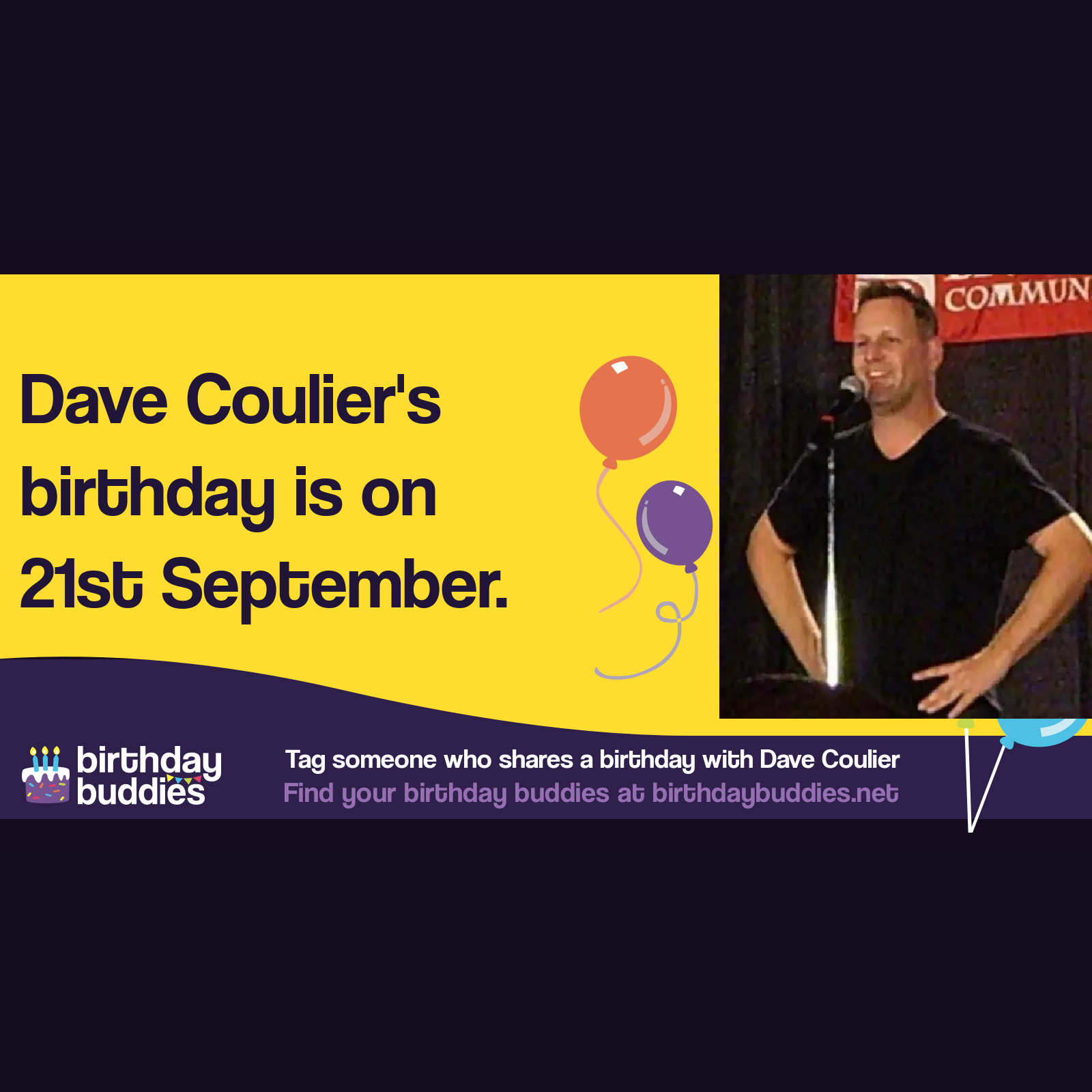 Dave Coulier's birthday is 21st September 1959