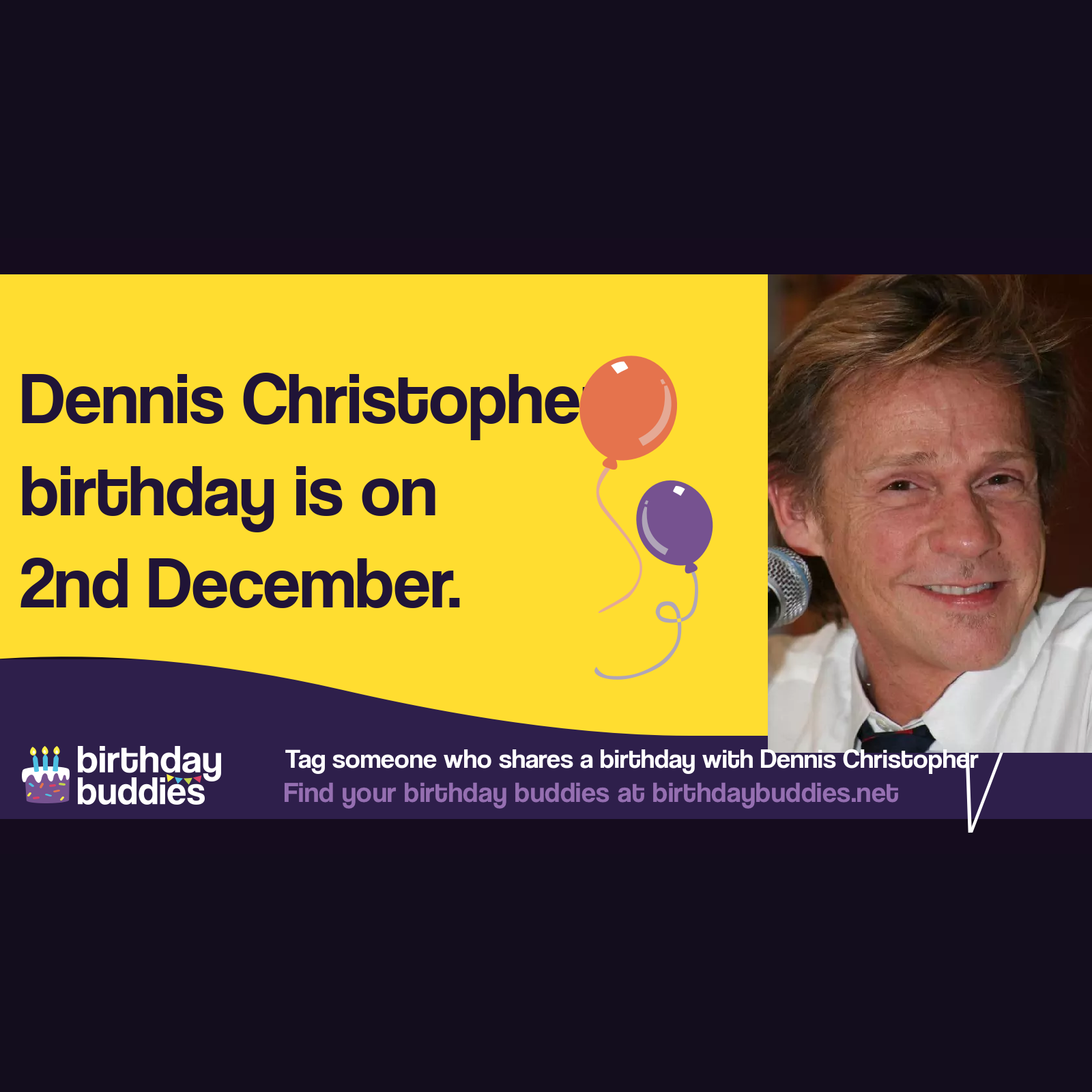 Dennis Christopher's birthday is 2nd December 1955
