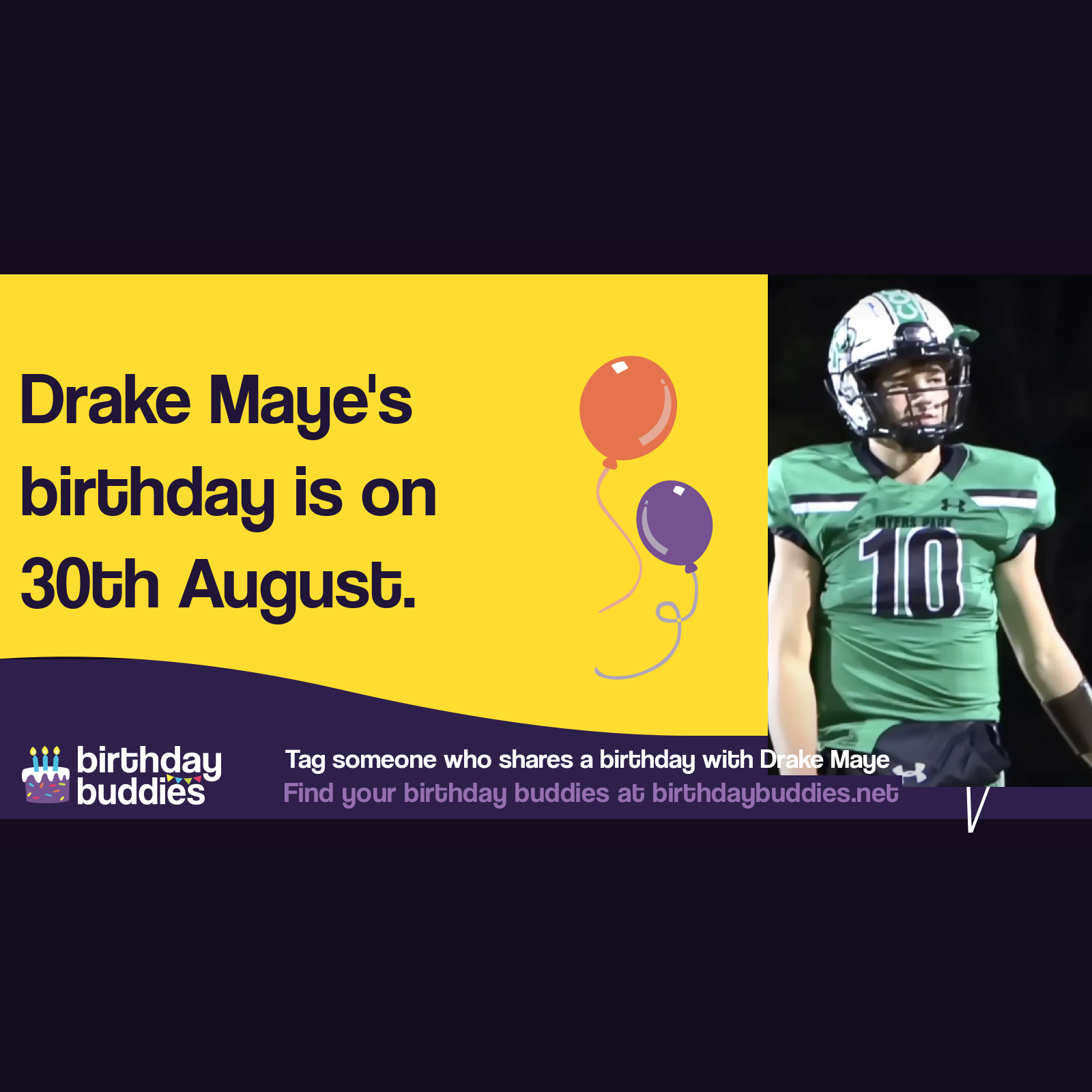 Drake Maye's birthday is 30th August 2002