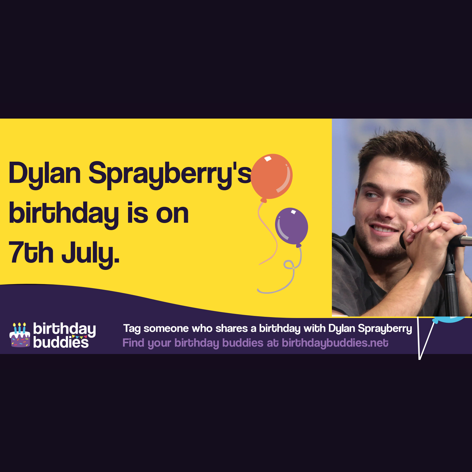 Dylan Sprayberry's birthday is 7th July 1998