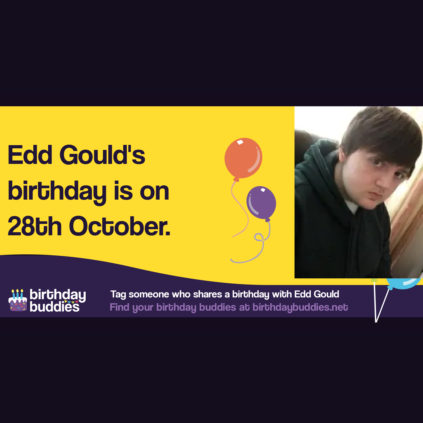Edd Gould's birthday was 28th October 1988