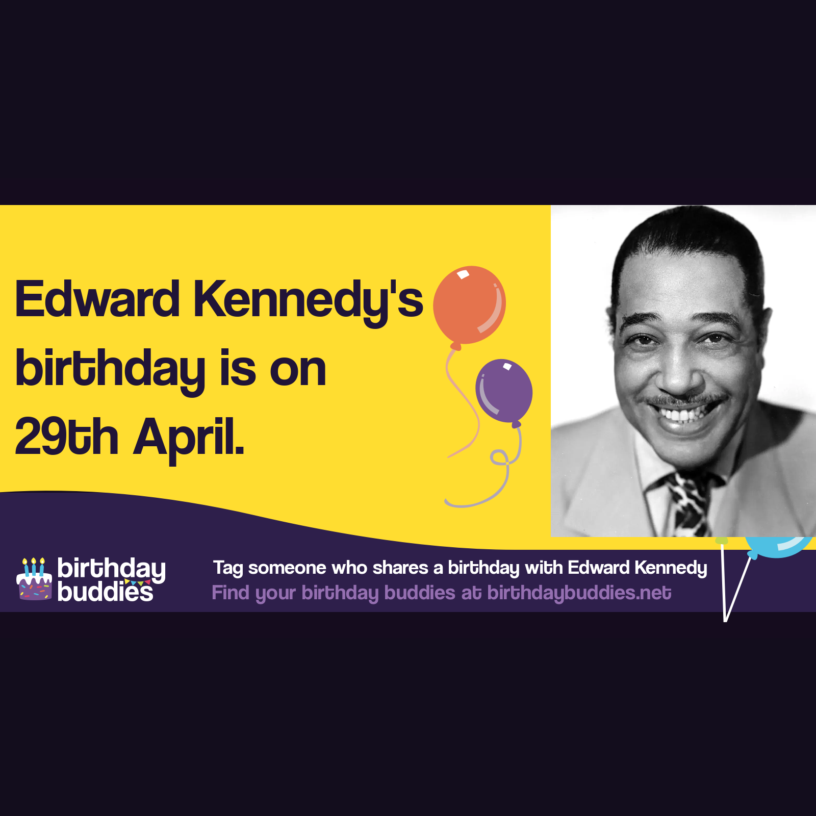 Edward Kennedy's birthday was 29th April 1899