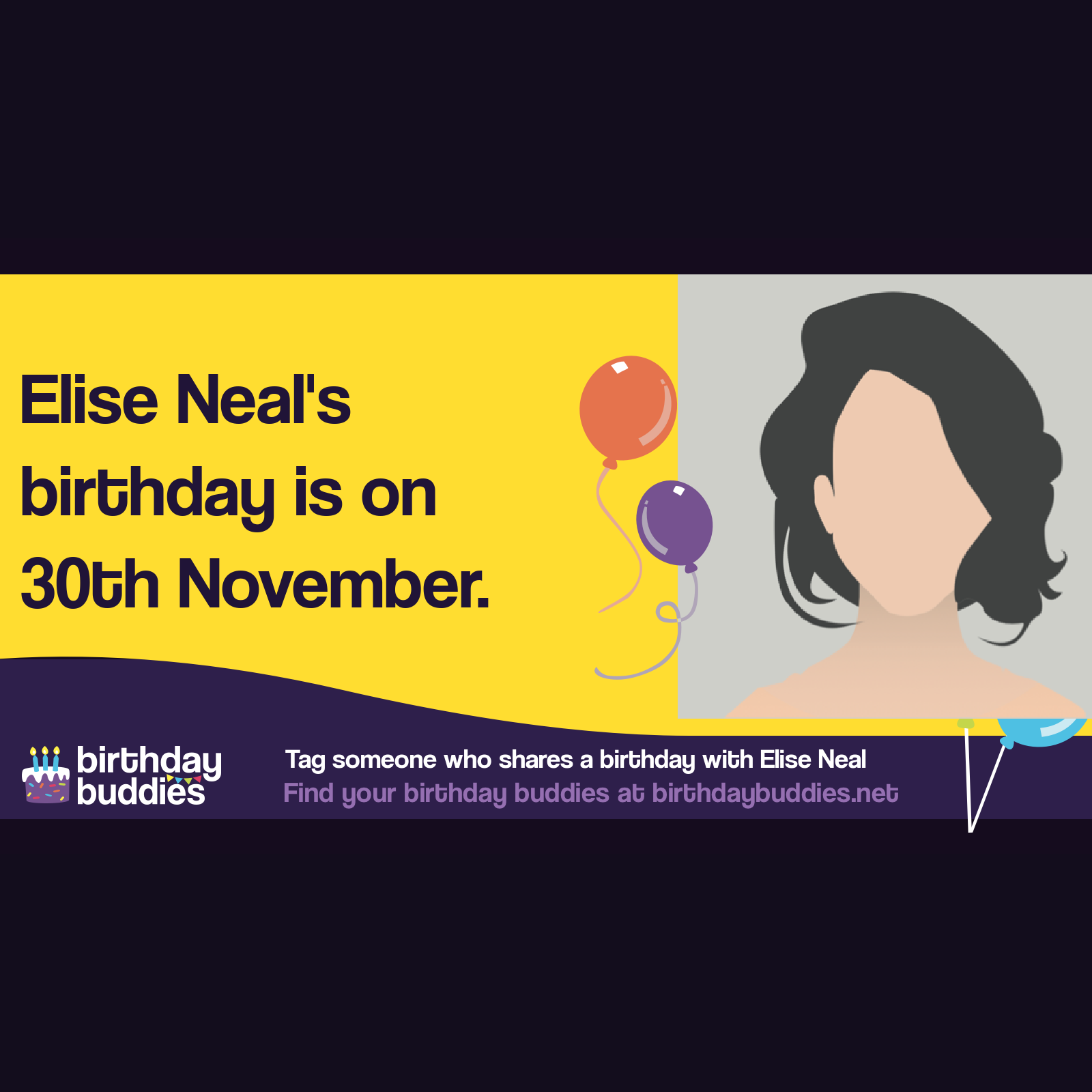 Elise Neal's birthday is 30th November 1957